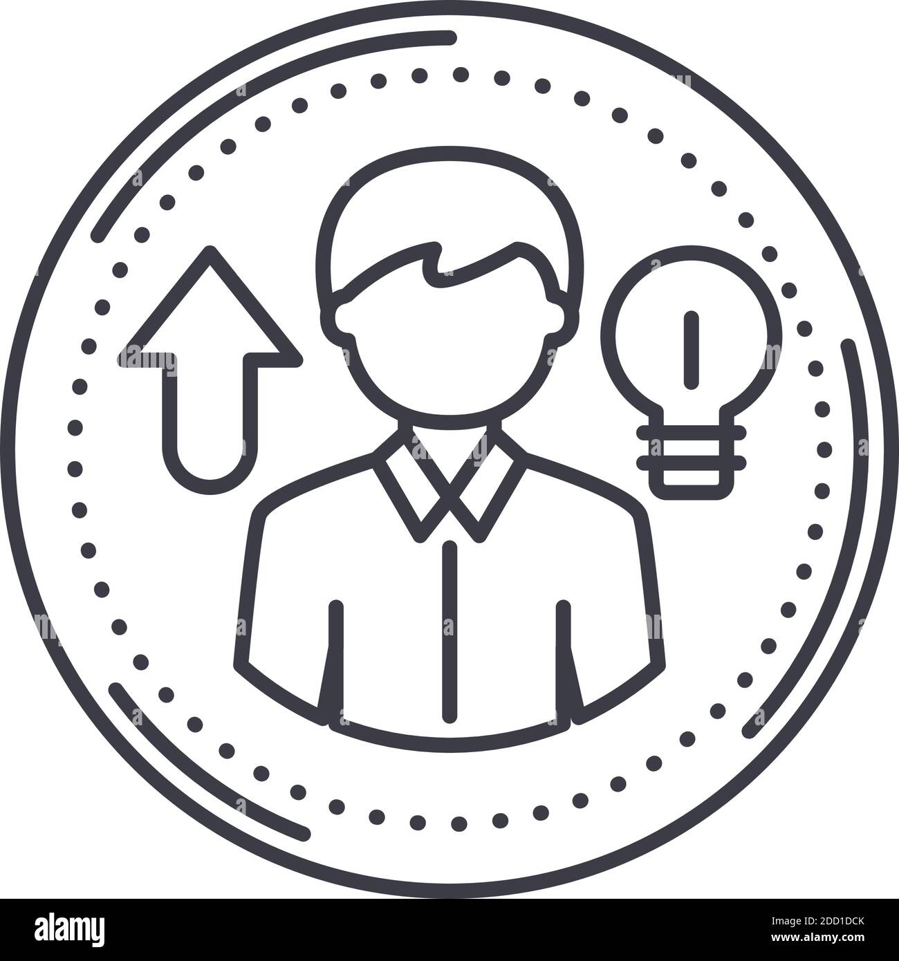 Personal idea icon, linear isolated illustration, thin line vector, web ...