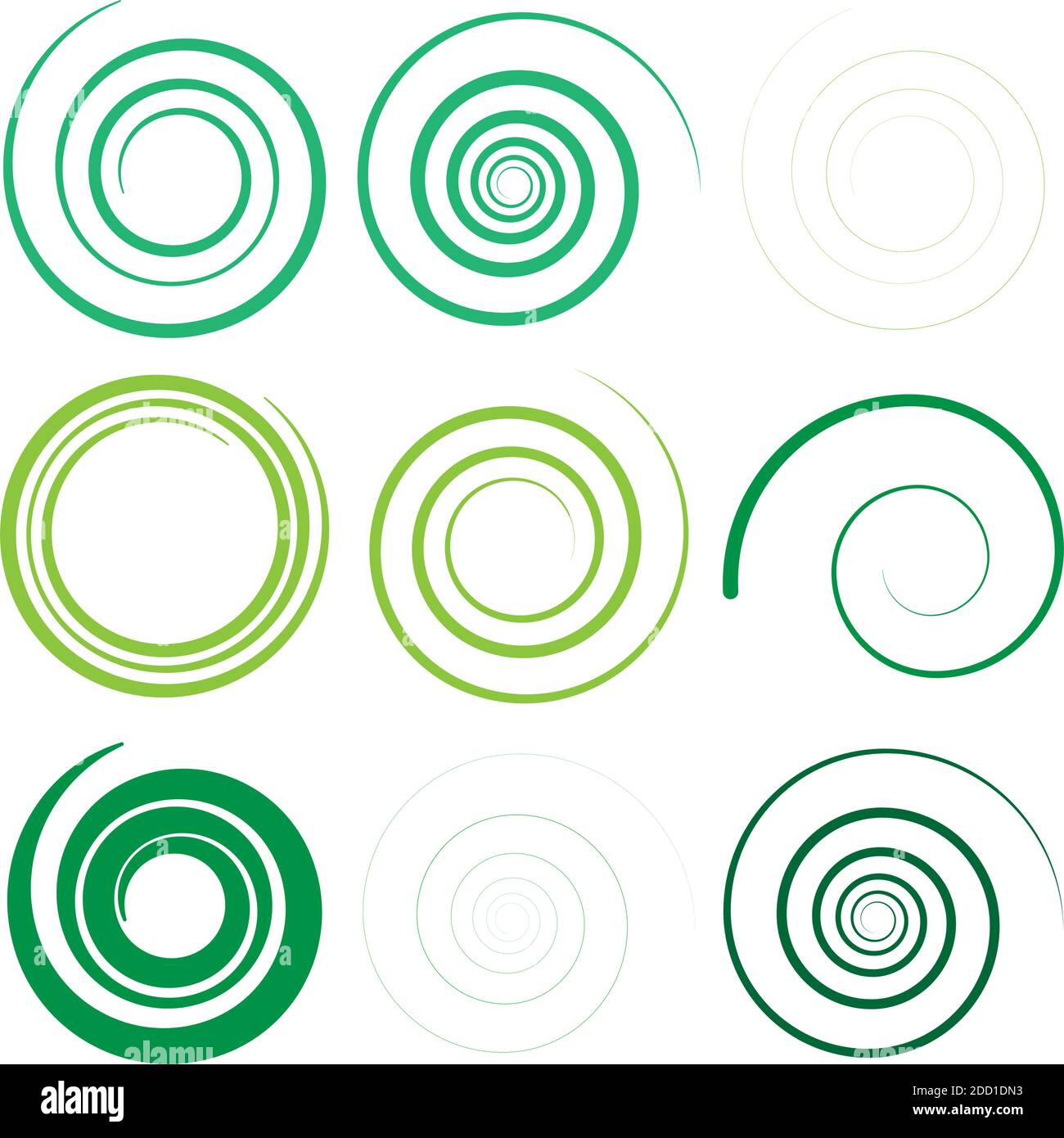 Abstract spiral, twist. Radial swirl, twirl curvy lines element ...