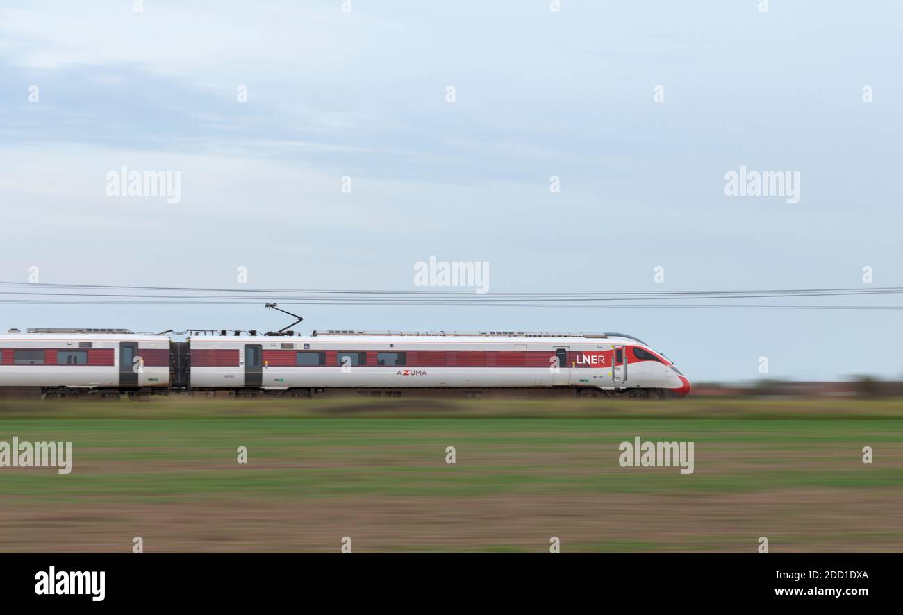 London North Eastern railway Hitachi AT300 class 801 Azuma train ...