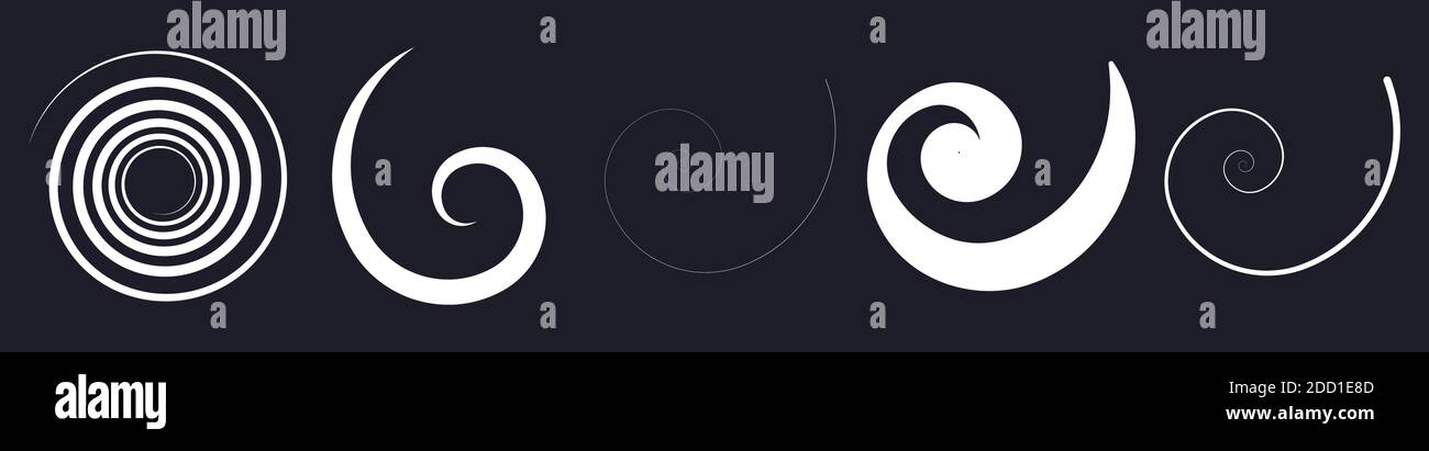 Abstract spiral, twist. Radial swirl, twirl curvy lines element ...