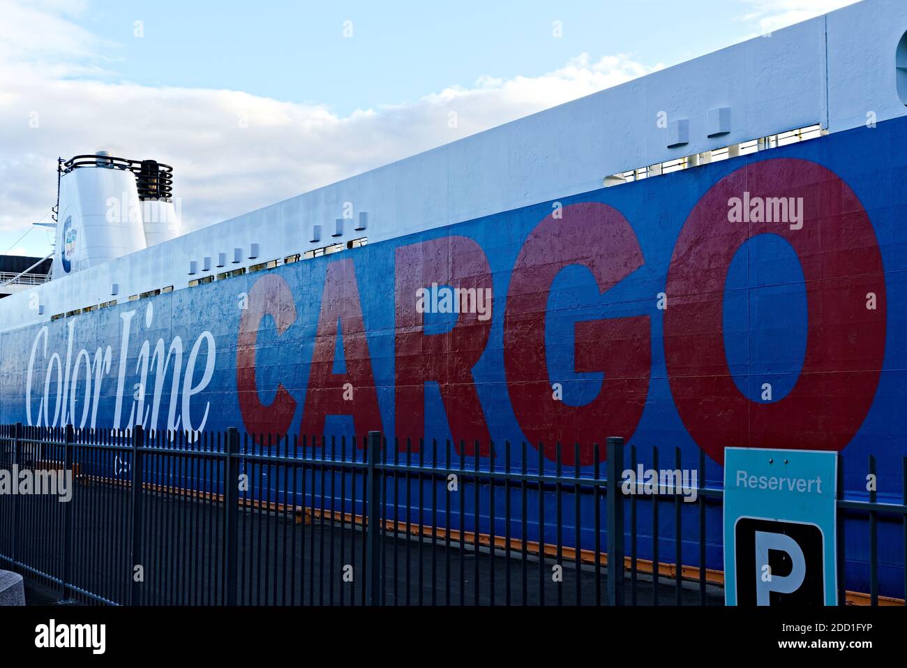 Oslo, Norway - Aug. 29th 2020: Colorline cargo vessel docked at the ...