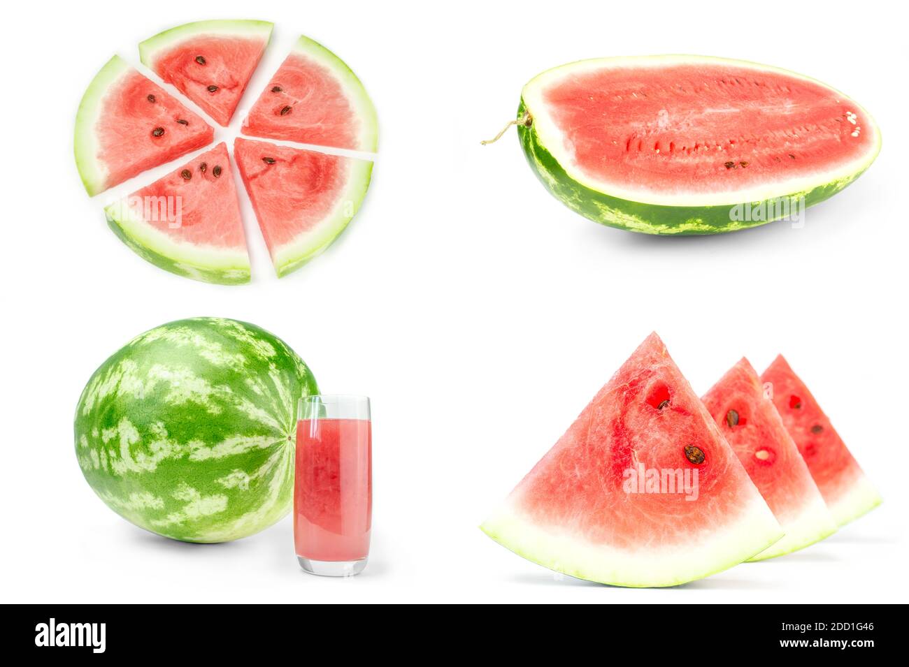 Set of Ripe watermelon Stock Photo - Alamy