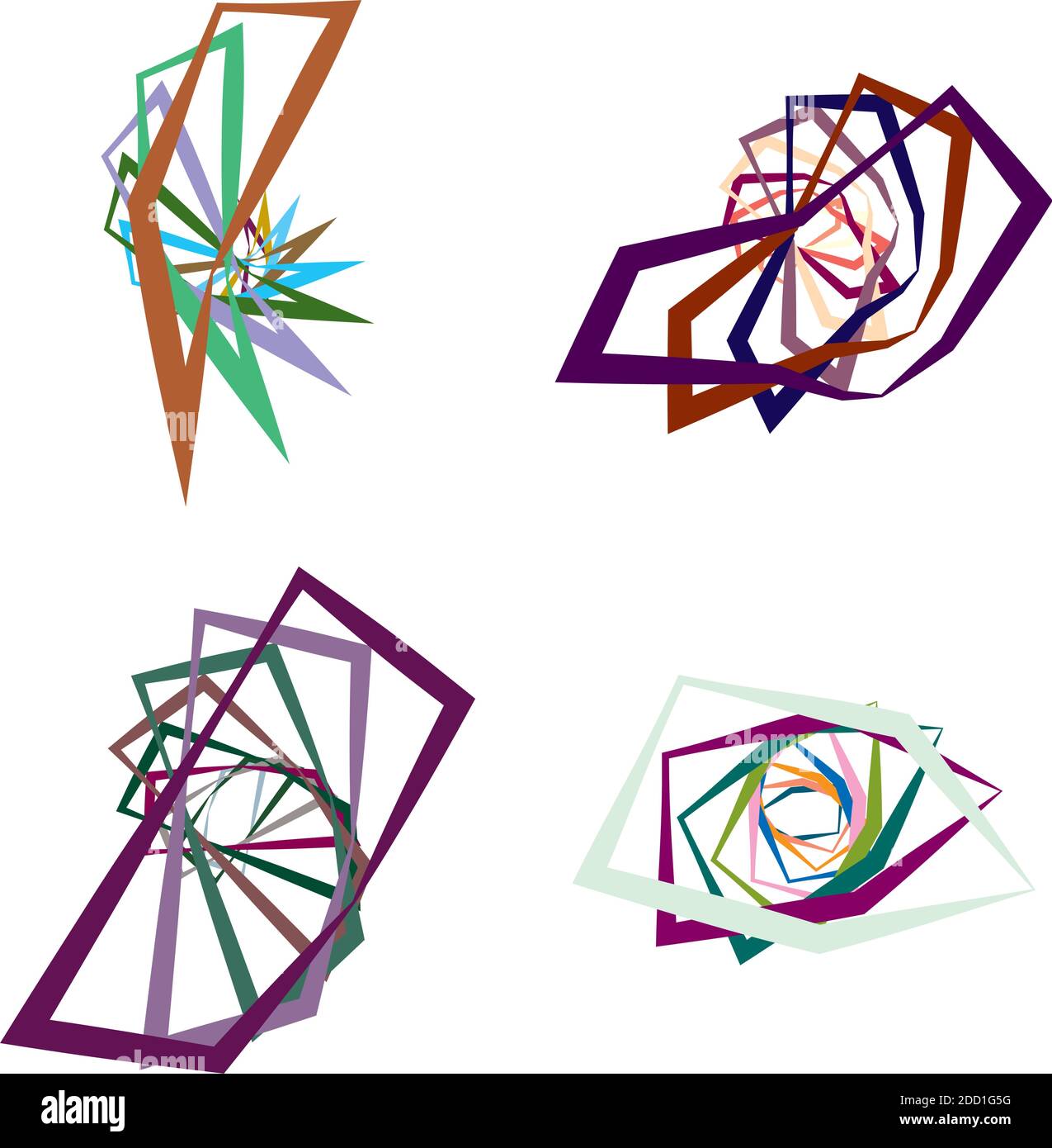 Spiral, swirl, twirl element set. Abstract vector – Stock vector ...