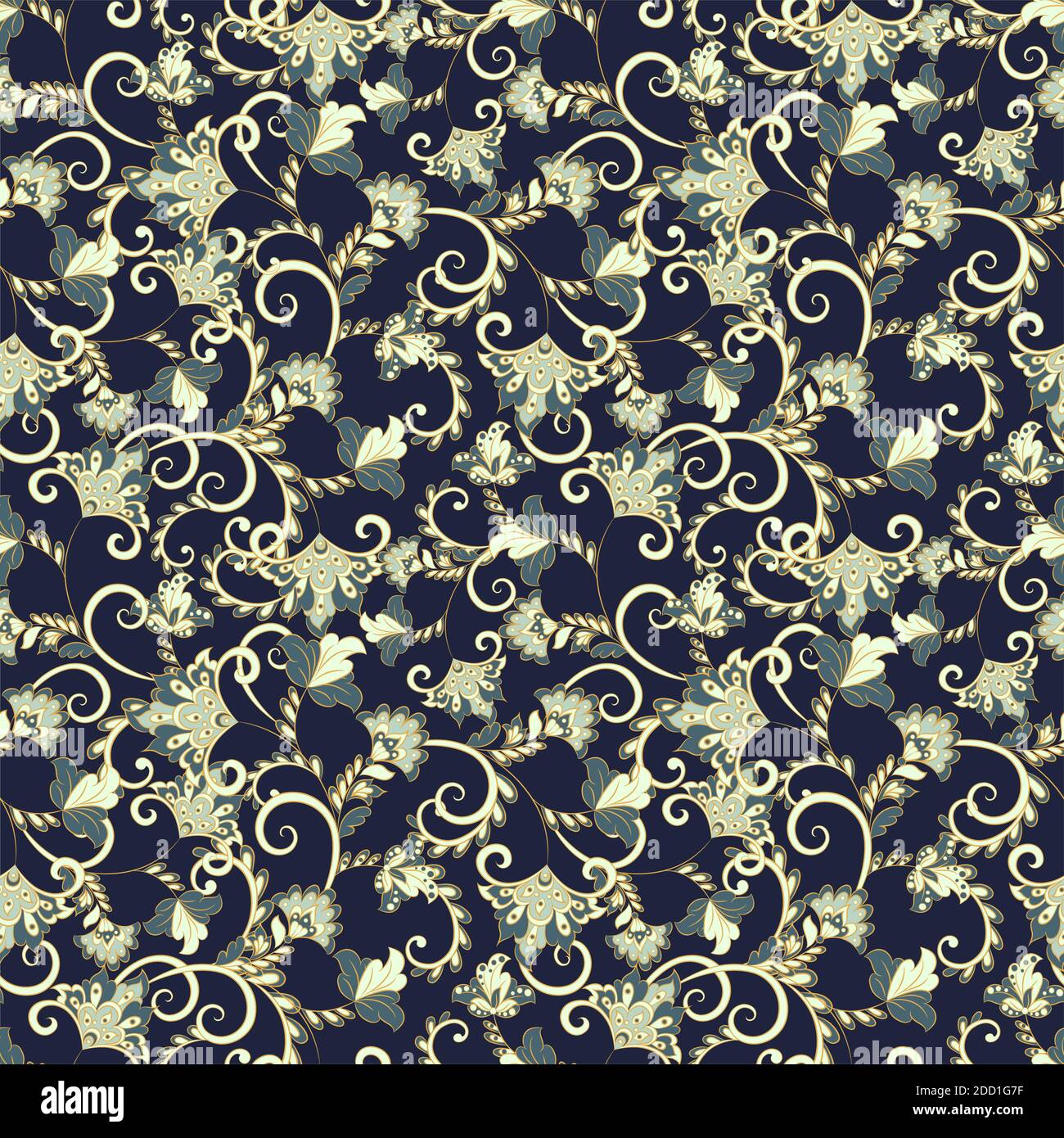 vintage floral seamless patten Stock Vector Image & Art - Alamy