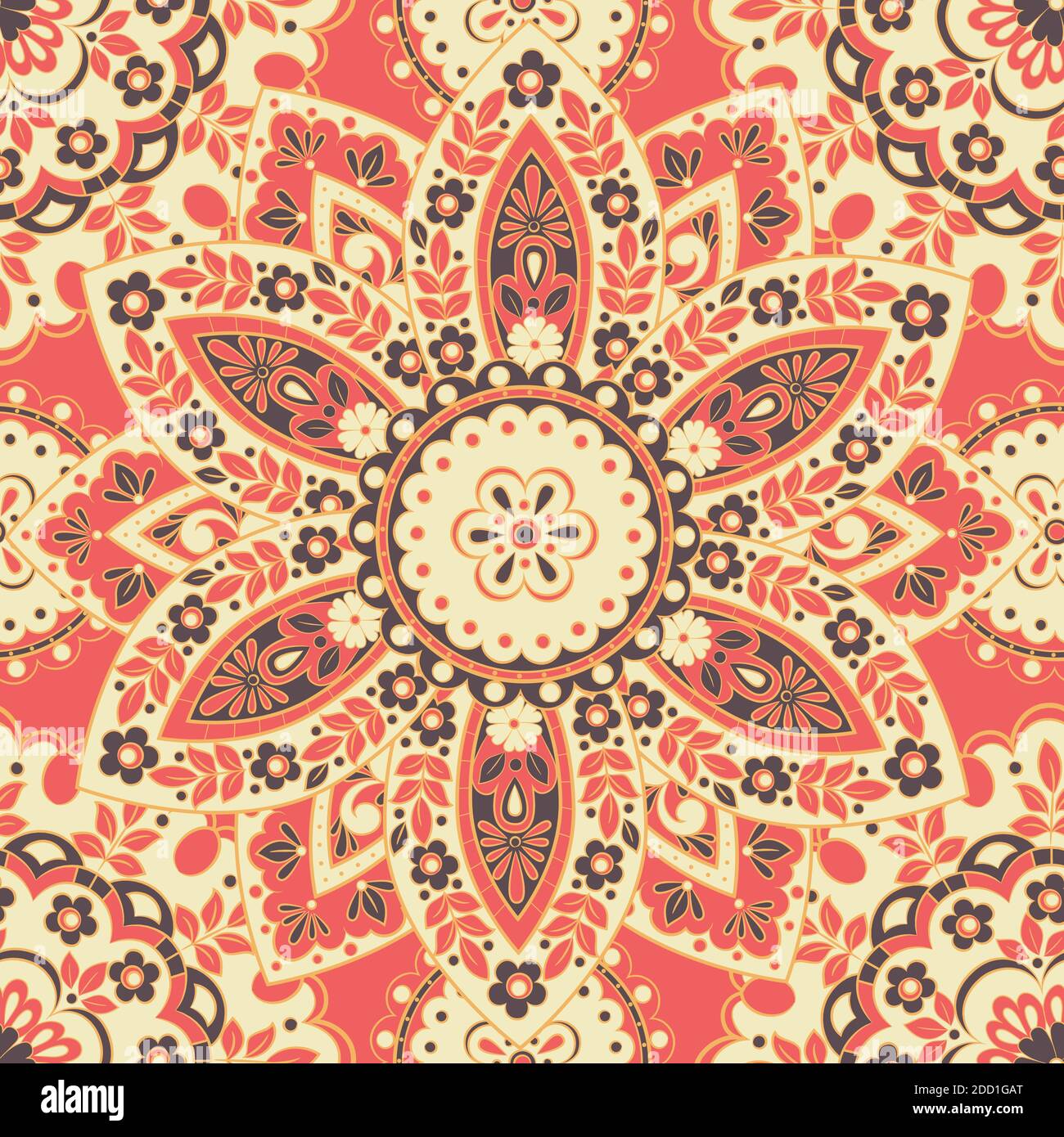 Seamless mandala pattern. Vintage decorative background Stock Vector ...