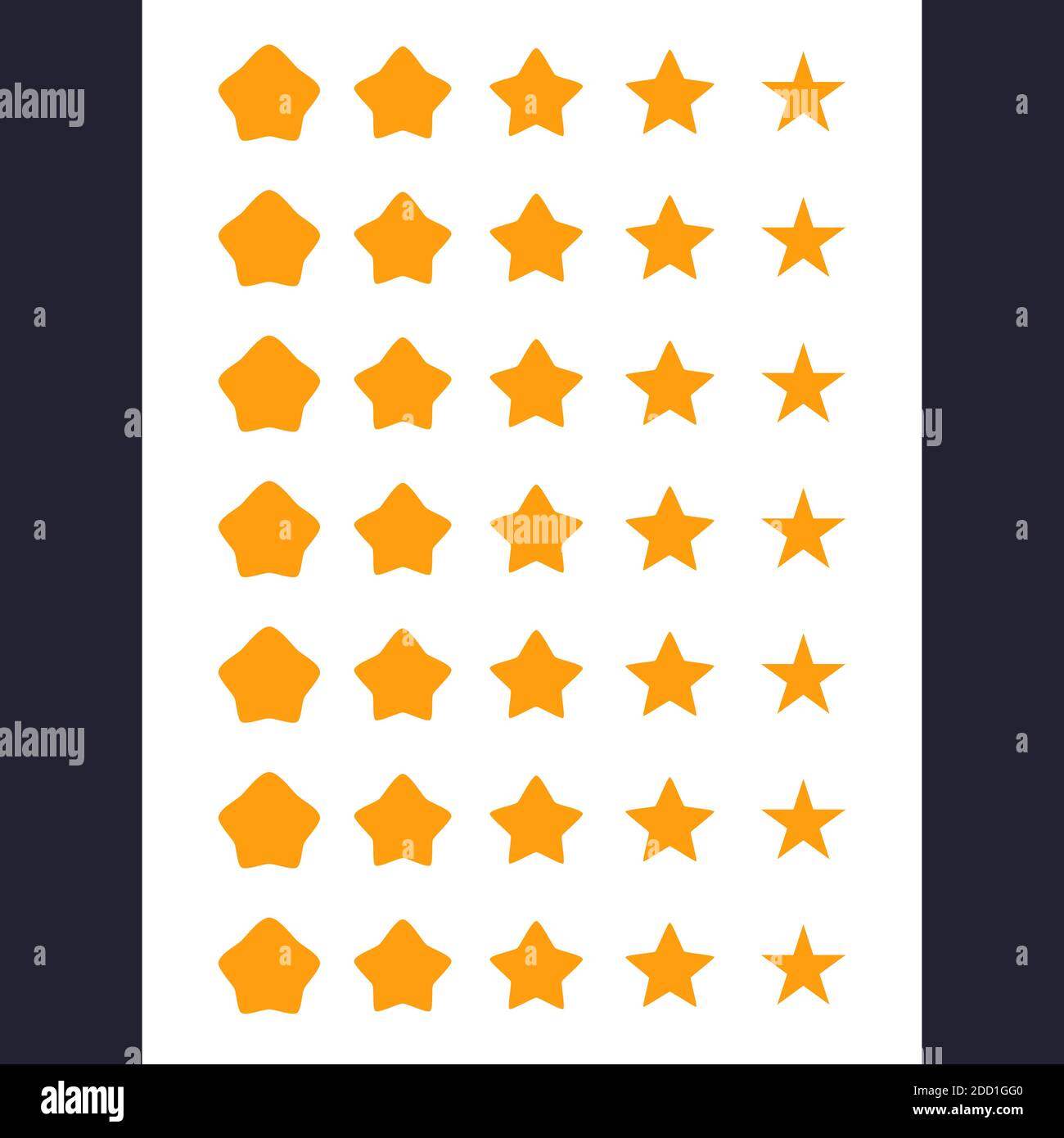 Star rating evaulation, assessment rating concept graphic. Grade, rank ...