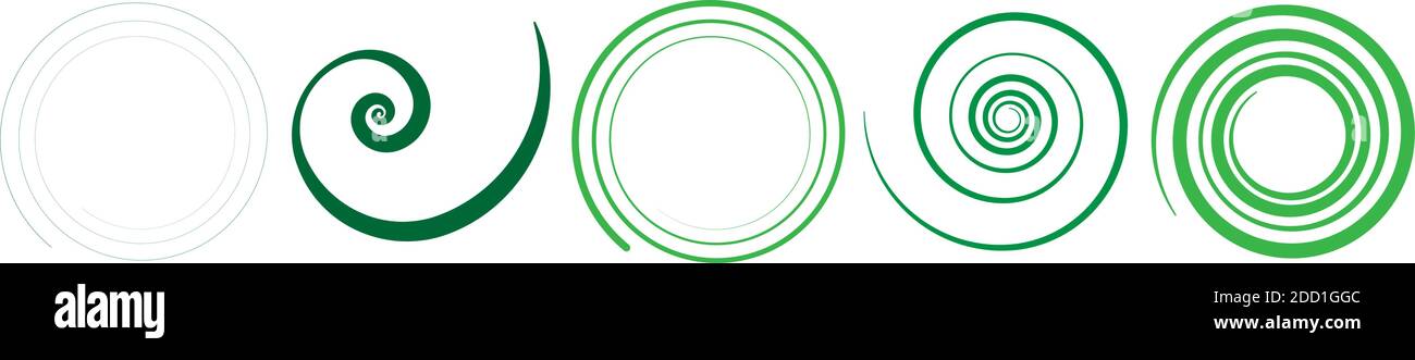 Abstract spiral, twist. Radial swirl, twirl curvy lines element ...