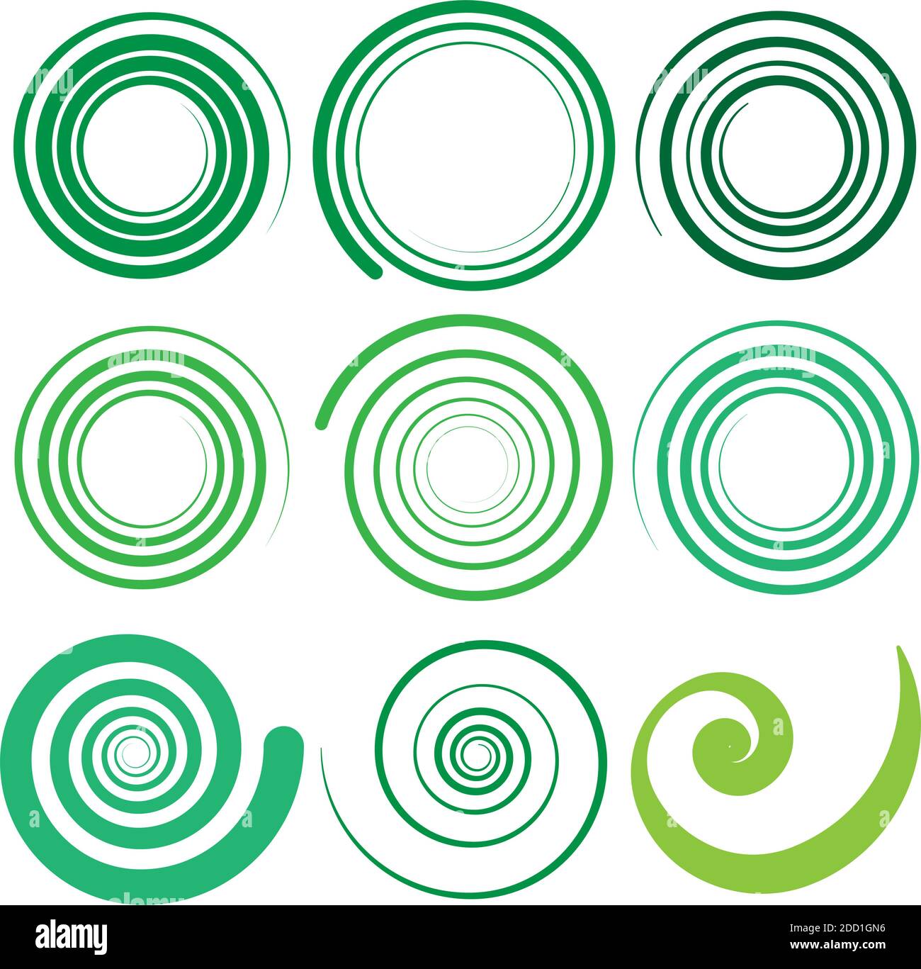 Abstract spiral, twist. Radial swirl, twirl curvy lines element ...