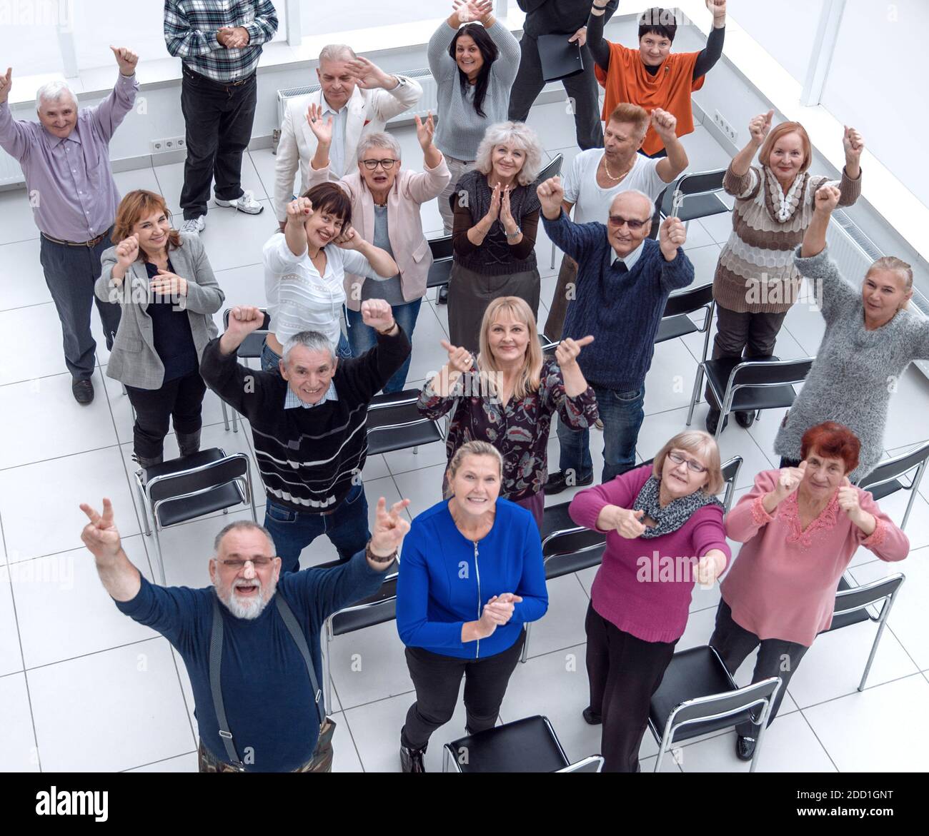 audience asks a question to the speaker during the seminar Stock Photo ...