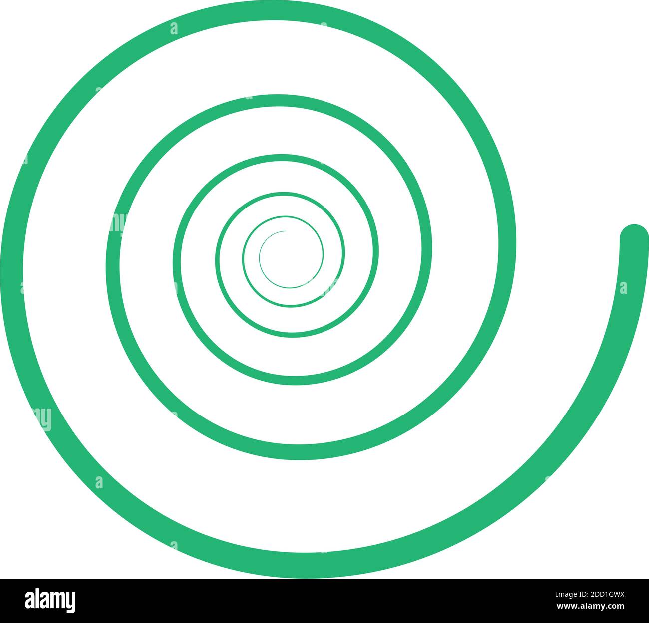 Abstract spiral, twist. Radial swirl, twirl curvy lines element ...
