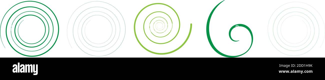 Abstract spiral, twist. Radial swirl, twirl curvy lines element ...