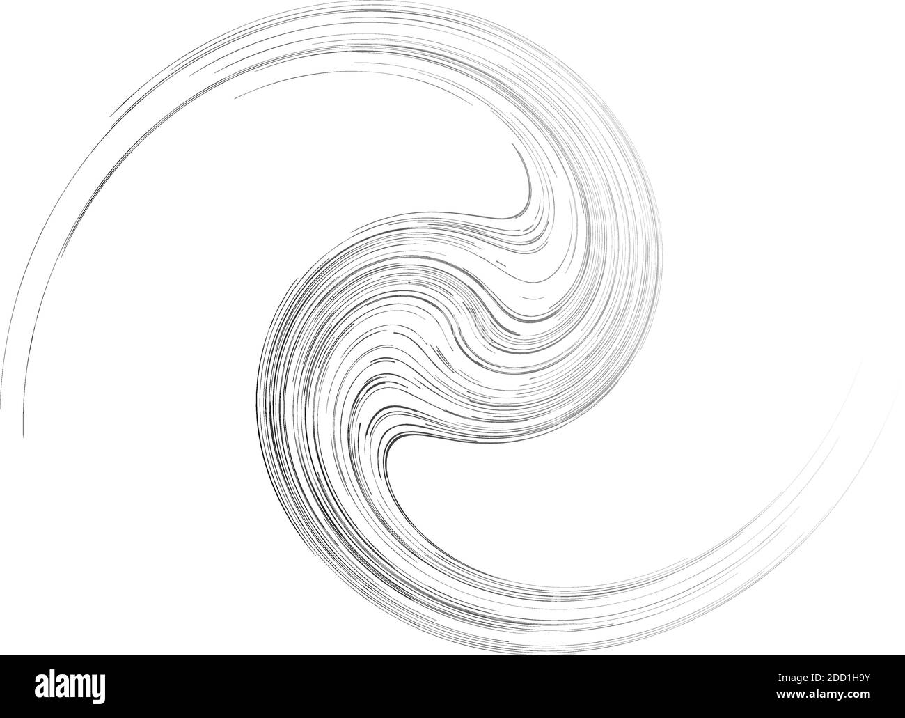 Cycle design element with contort, spin effect. Abstract swerve circlet ...