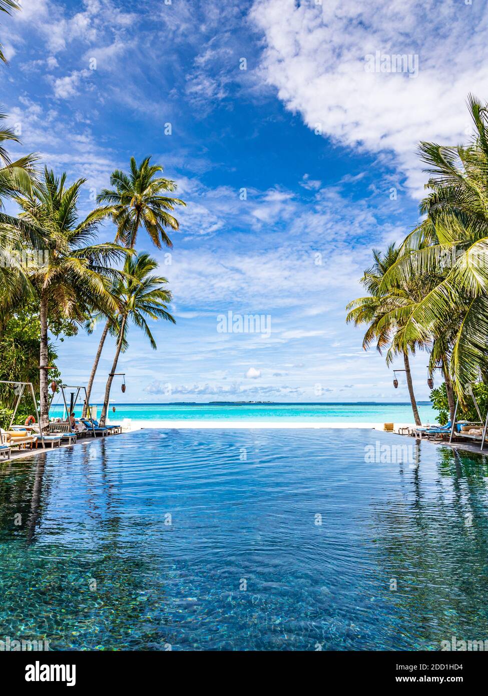 Tropical pool, tourism landscape. Luxurious beach resort with swimming ...