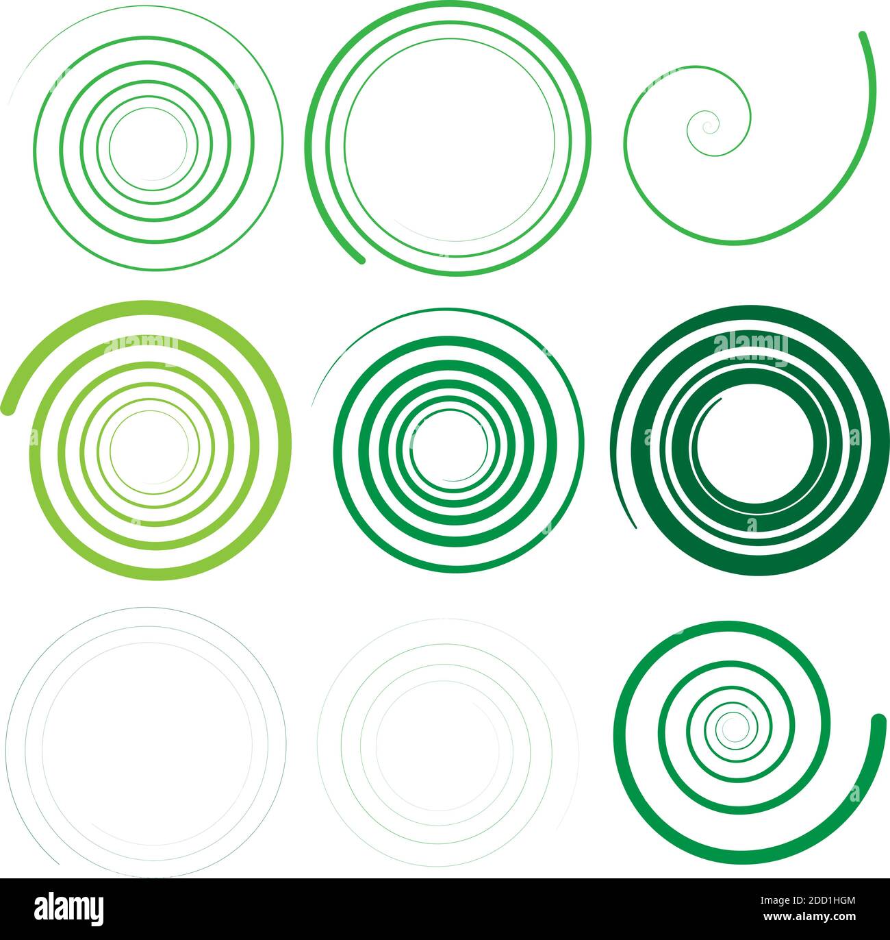 Abstract spiral, twist. Radial swirl, twirl curvy lines element ...