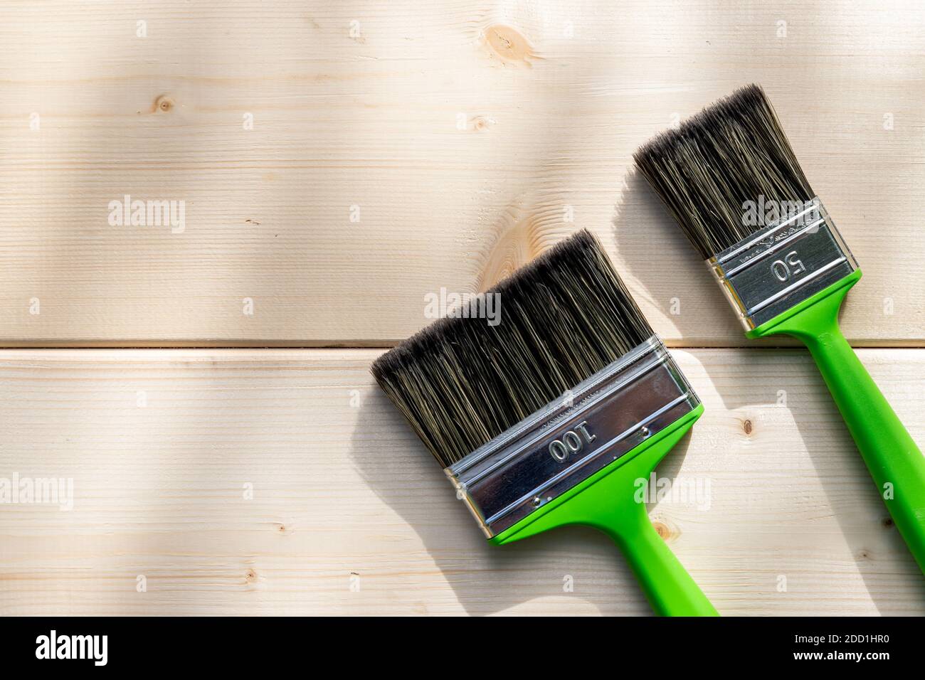 two brushes, decorating and house renovation tools .painter and ...