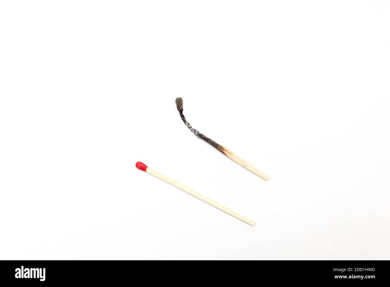 Match isolated on a white background, concept idea comparison Stock ...