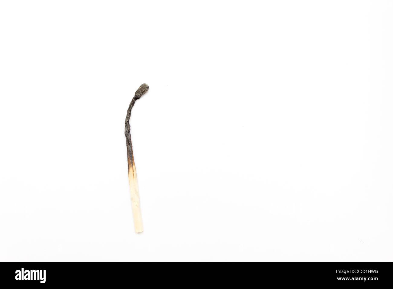 Burned match isolated on a white background, concept Stock Photo - Alamy