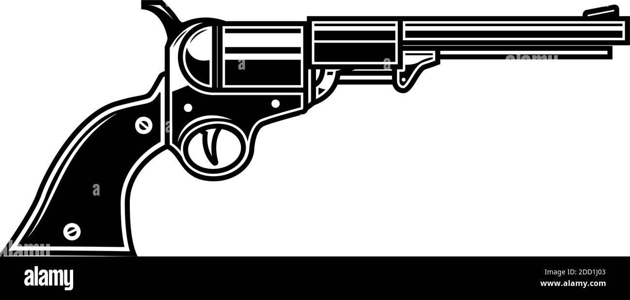 Western Revolver Vector