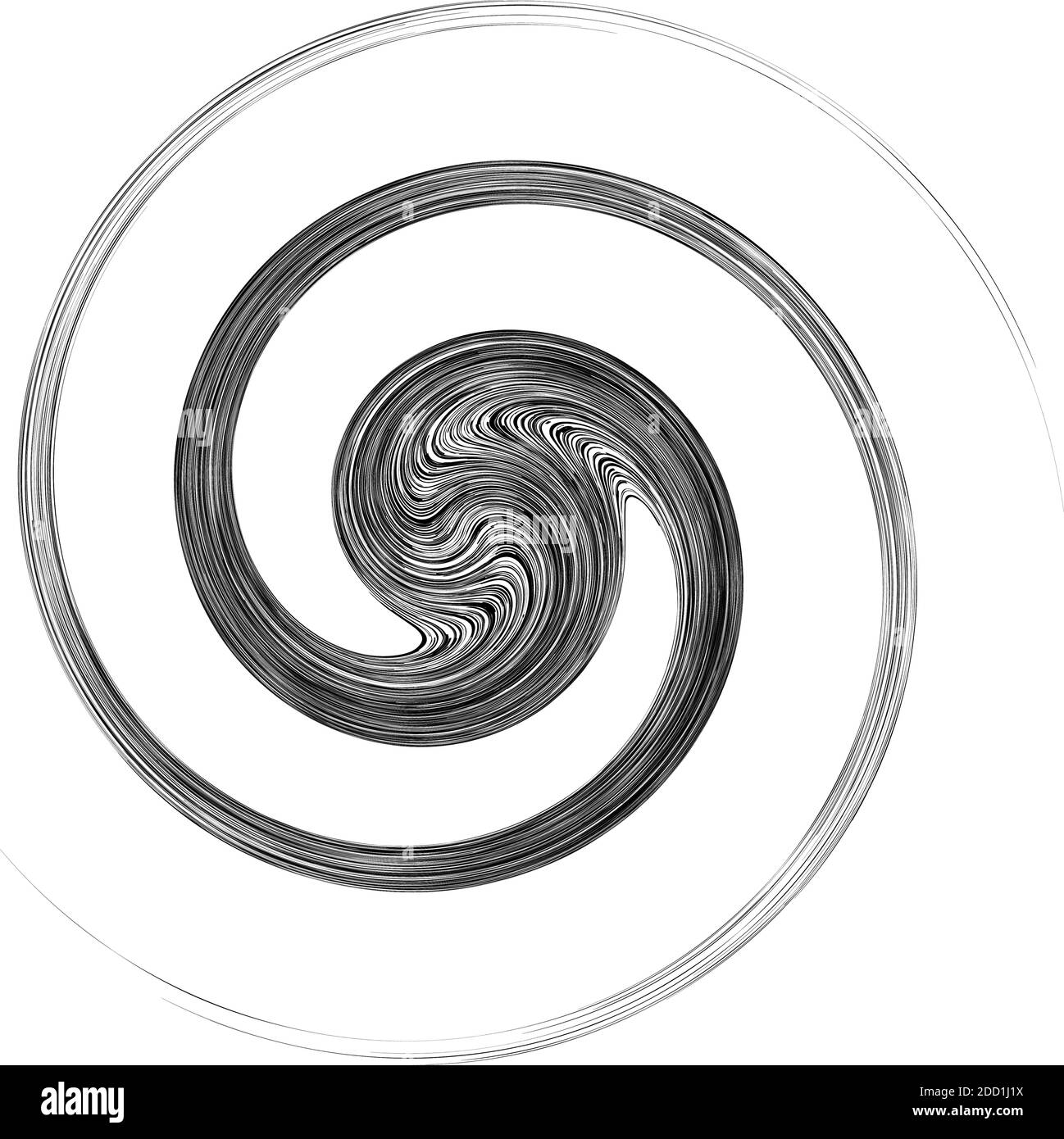 Cycle design element with contort, spin effect. Abstract swerve circlet ...