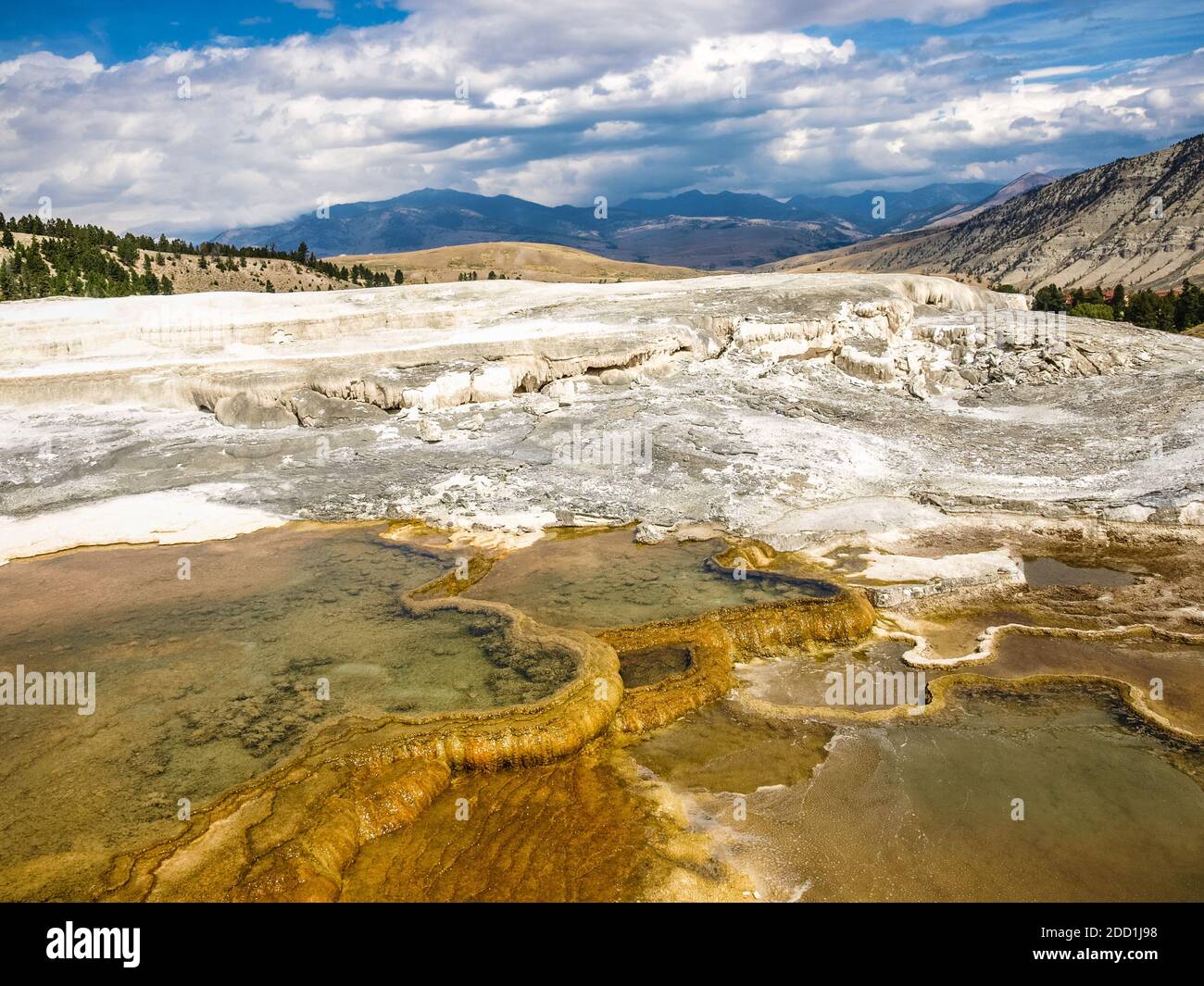 Active earth and lot of volcanic activity, Mammoth hot springs ...