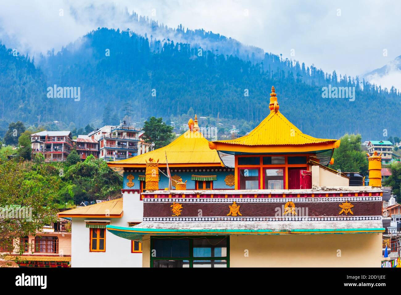 Tibetan Buddhist Monastery and Temple in Manali town in Himachal ...