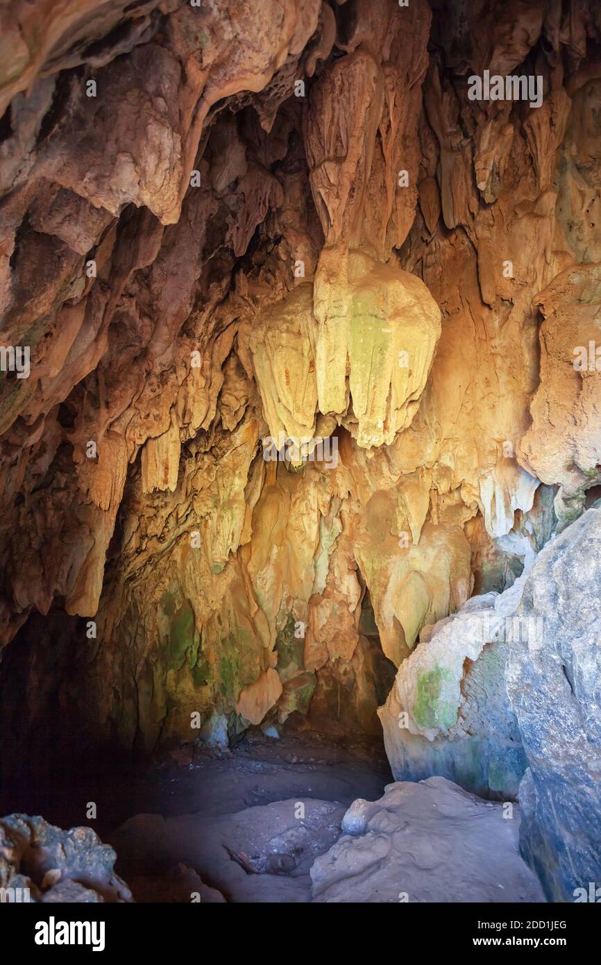 Cave near the Kayangan Lake at the Coron island in Palawan province in ...