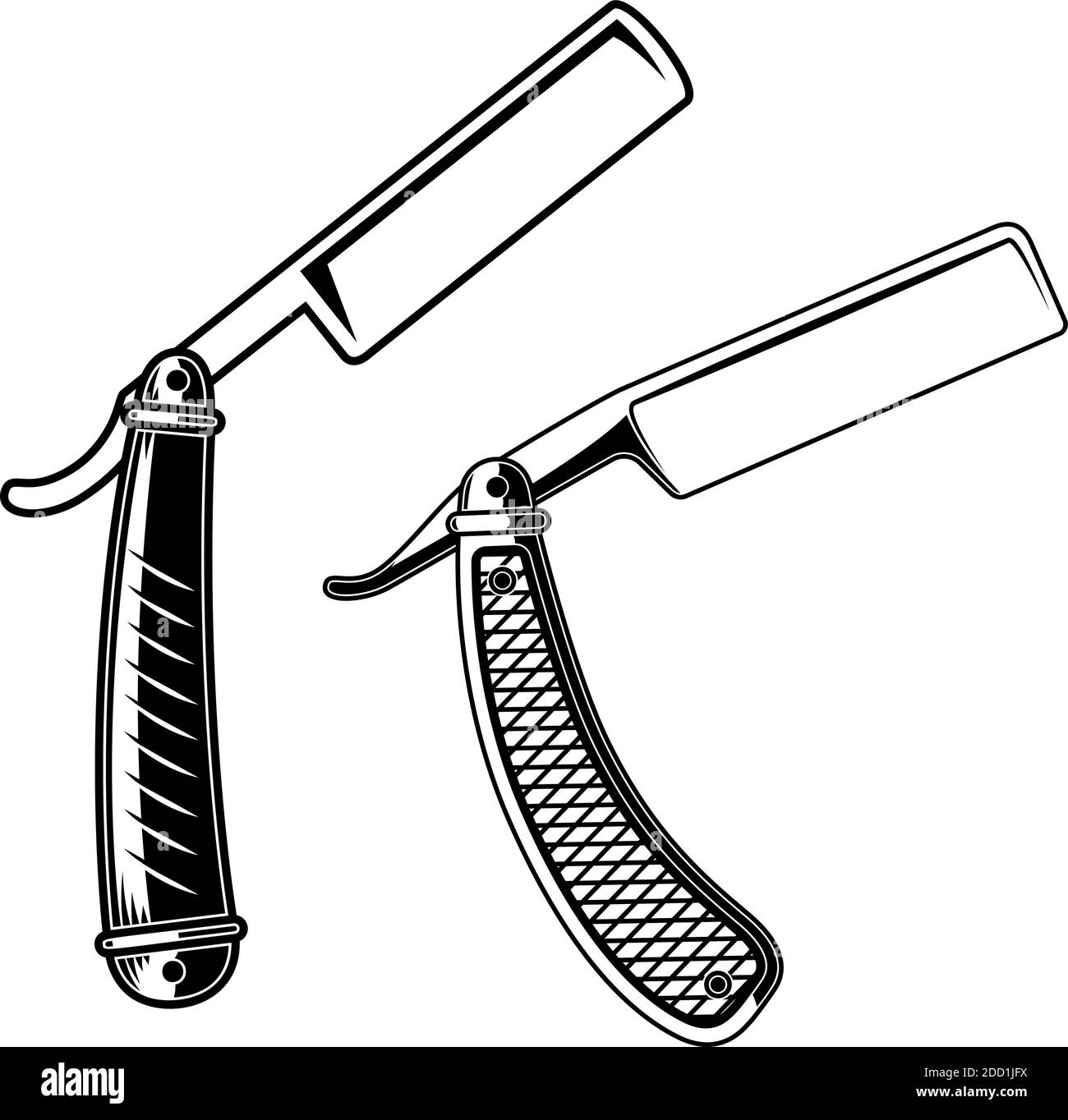 Straight razors Stock Vector Images - Alamy