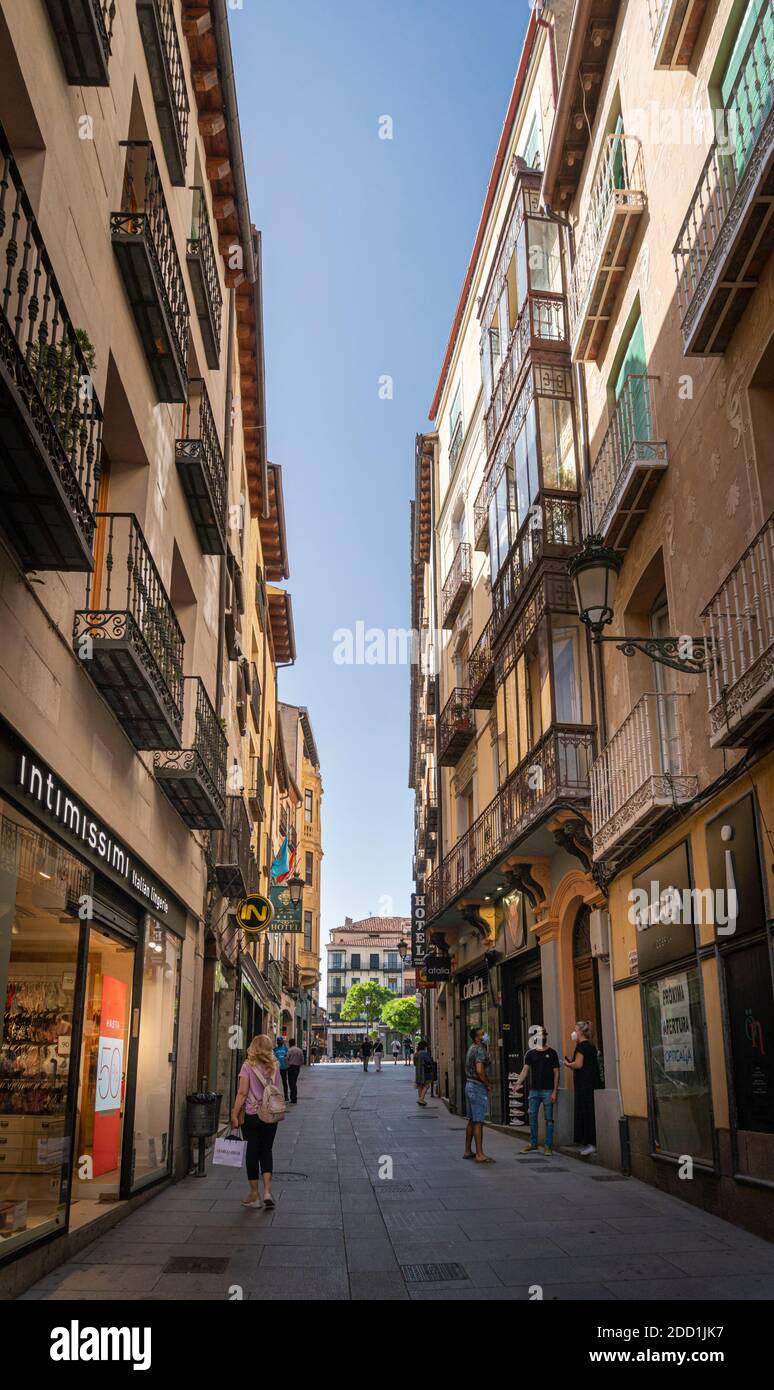 Street view of the city of Segovia, Spain Stock Photo - Alamy