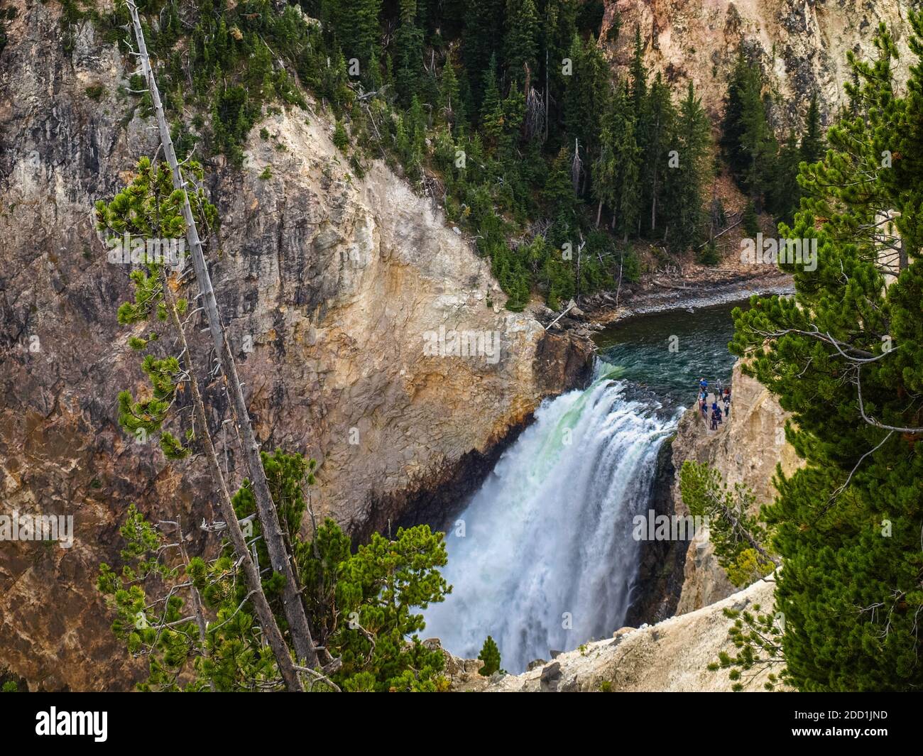 Waterfalls (Upper) of the Yellowstone river, Yellowstone National Park ...