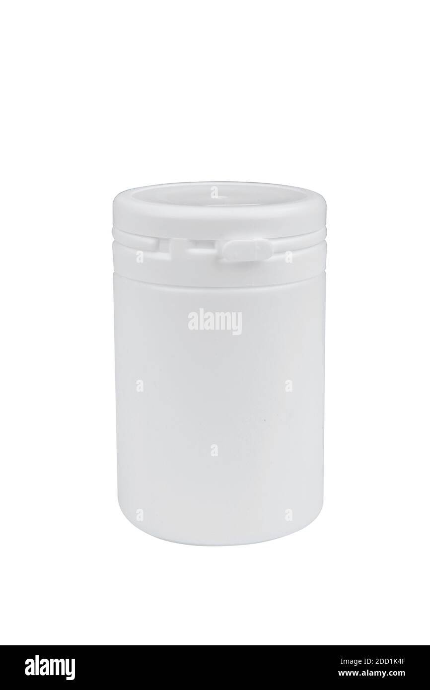 Plastic bottle without label on white background Stock Photo - Alamy