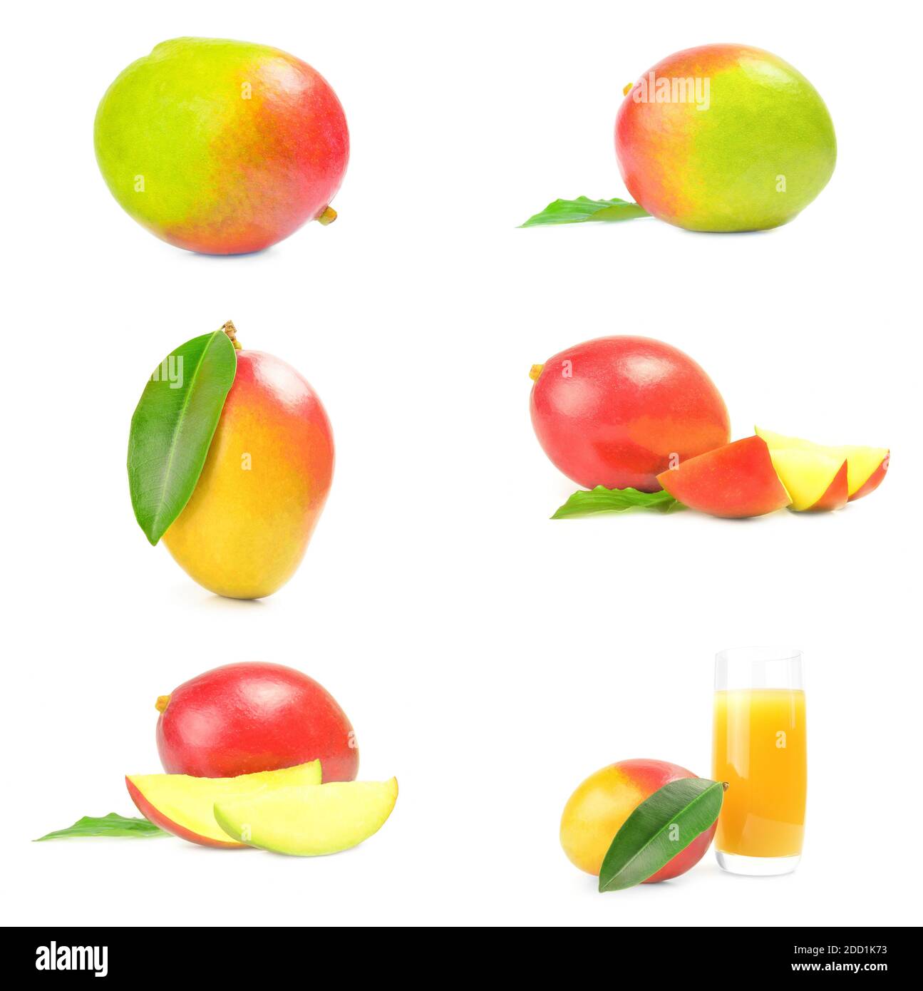 Set of mango red over a white background Stock Photo - Alamy