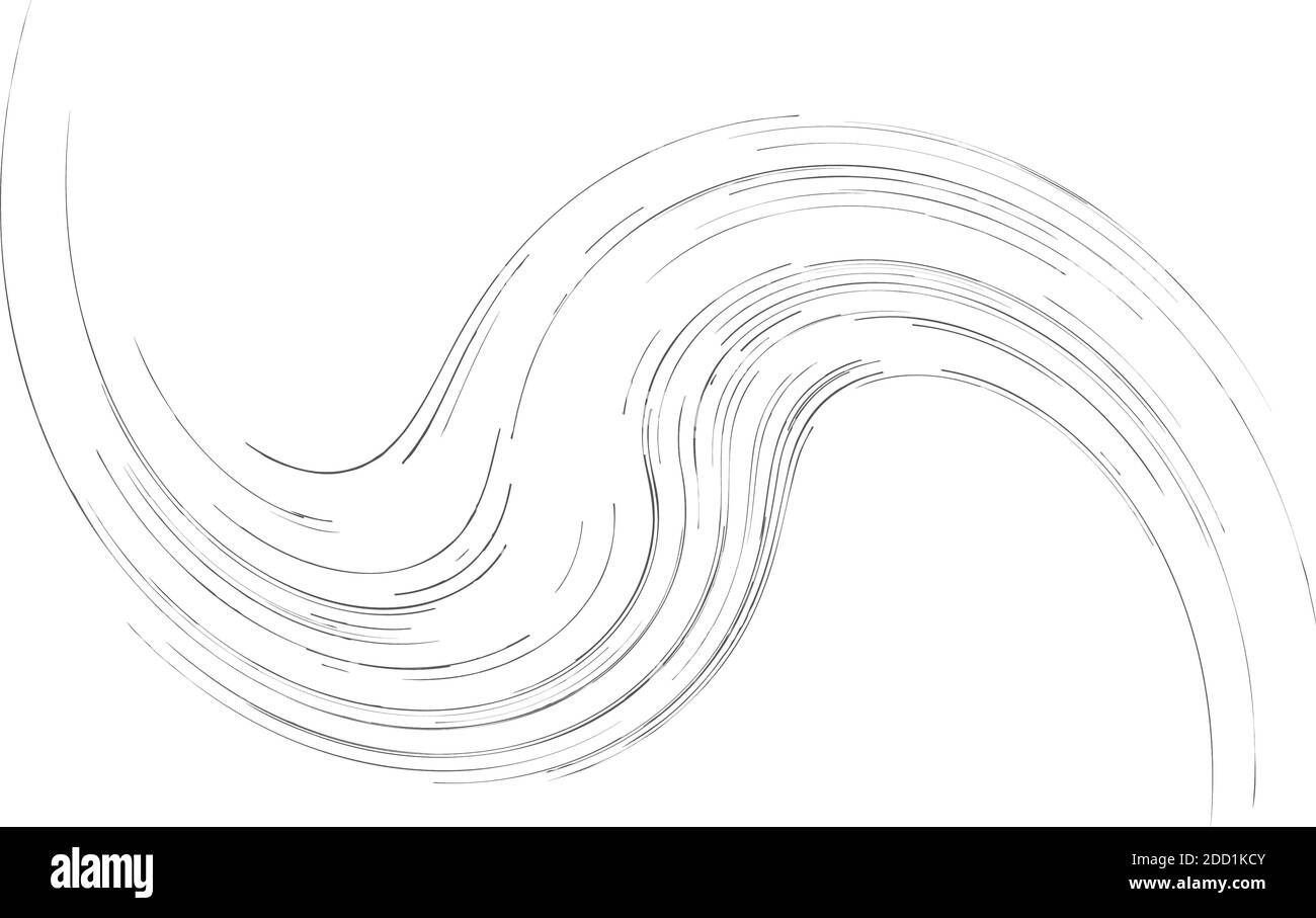 Cycle design element with contort, spin effect. Abstract swerve circlet ...