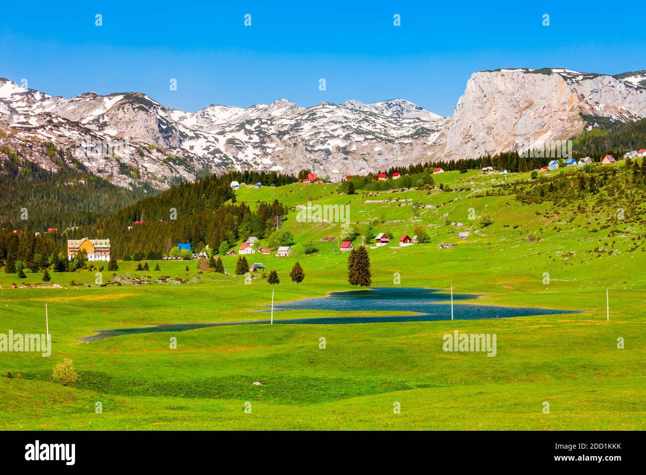 Zabljak town and Durmitor mountain massif in Montenegro Stock Photo - Alamy