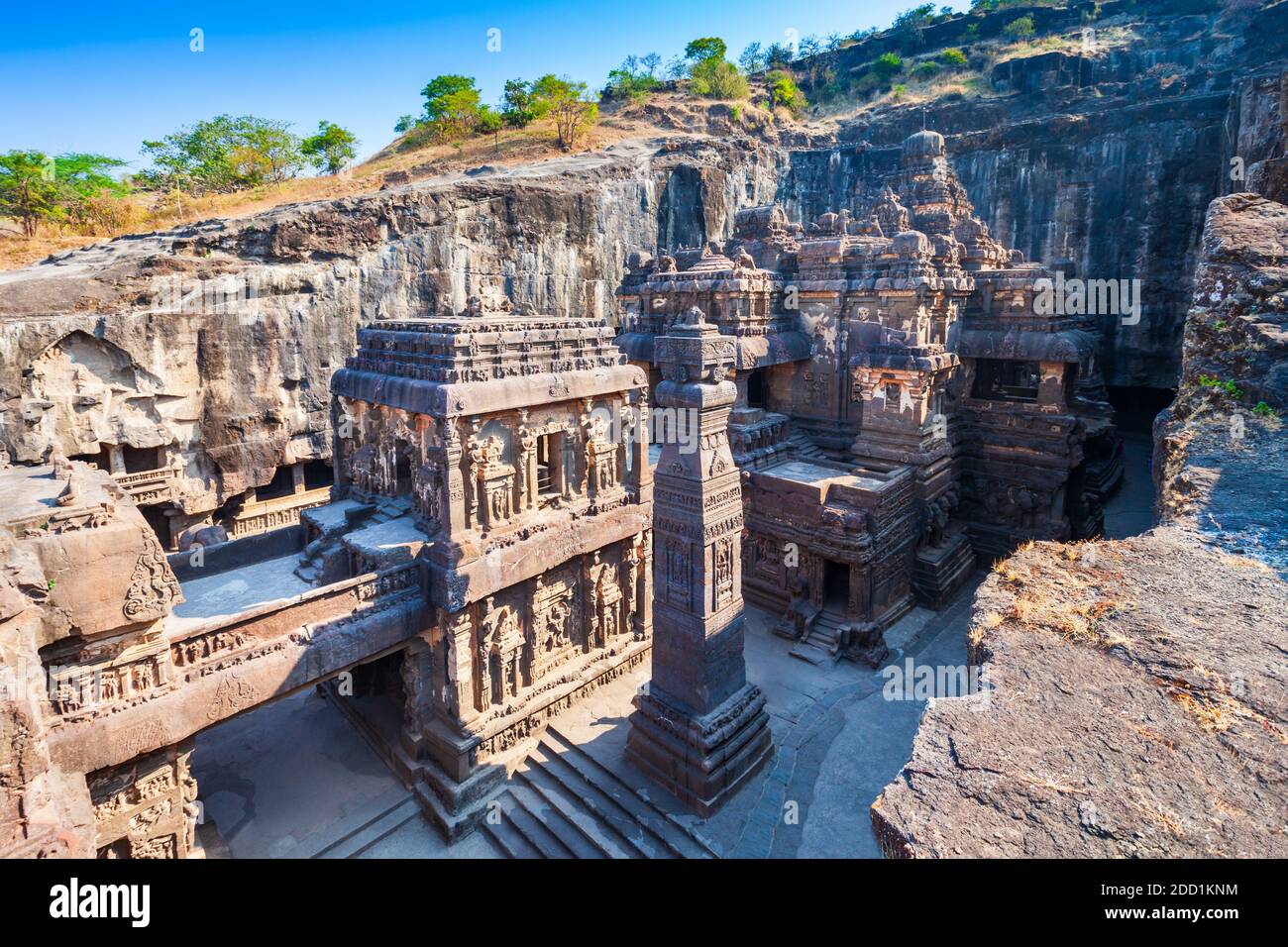The Kailasa or Kailash Temple is the largest rock cut Hindu temple at ...