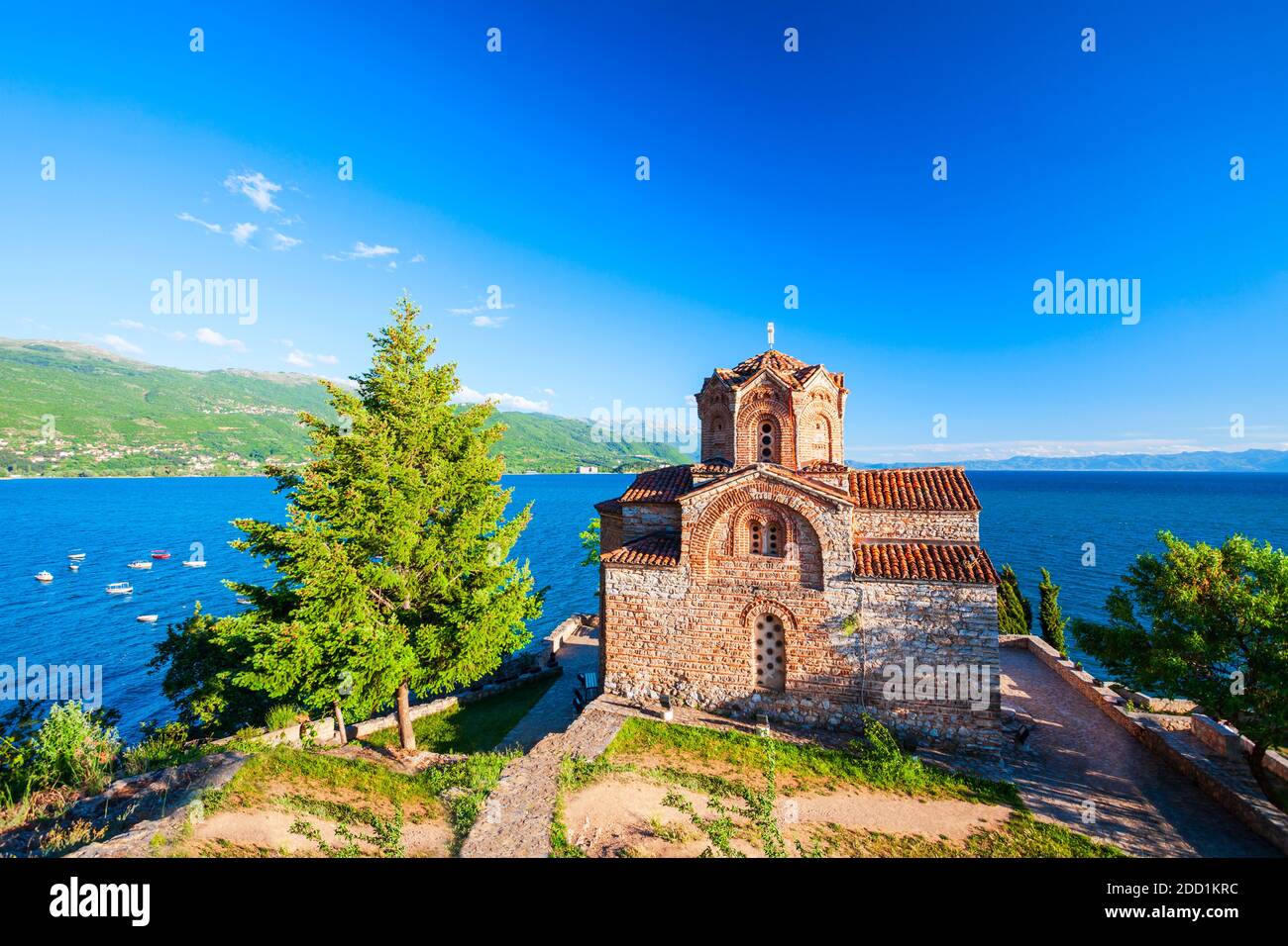 Saint John at Kaneo is a Macedonian Orthodox church near Kaneo beach of ...