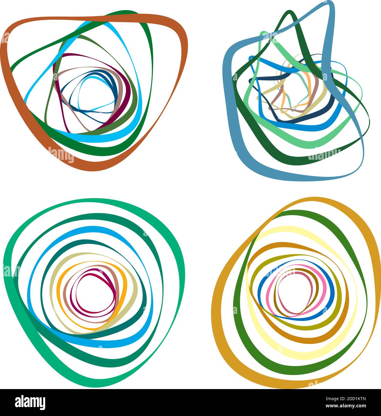 Spiral, swirl, twirl element set. Abstract vector – Stock vector ...
