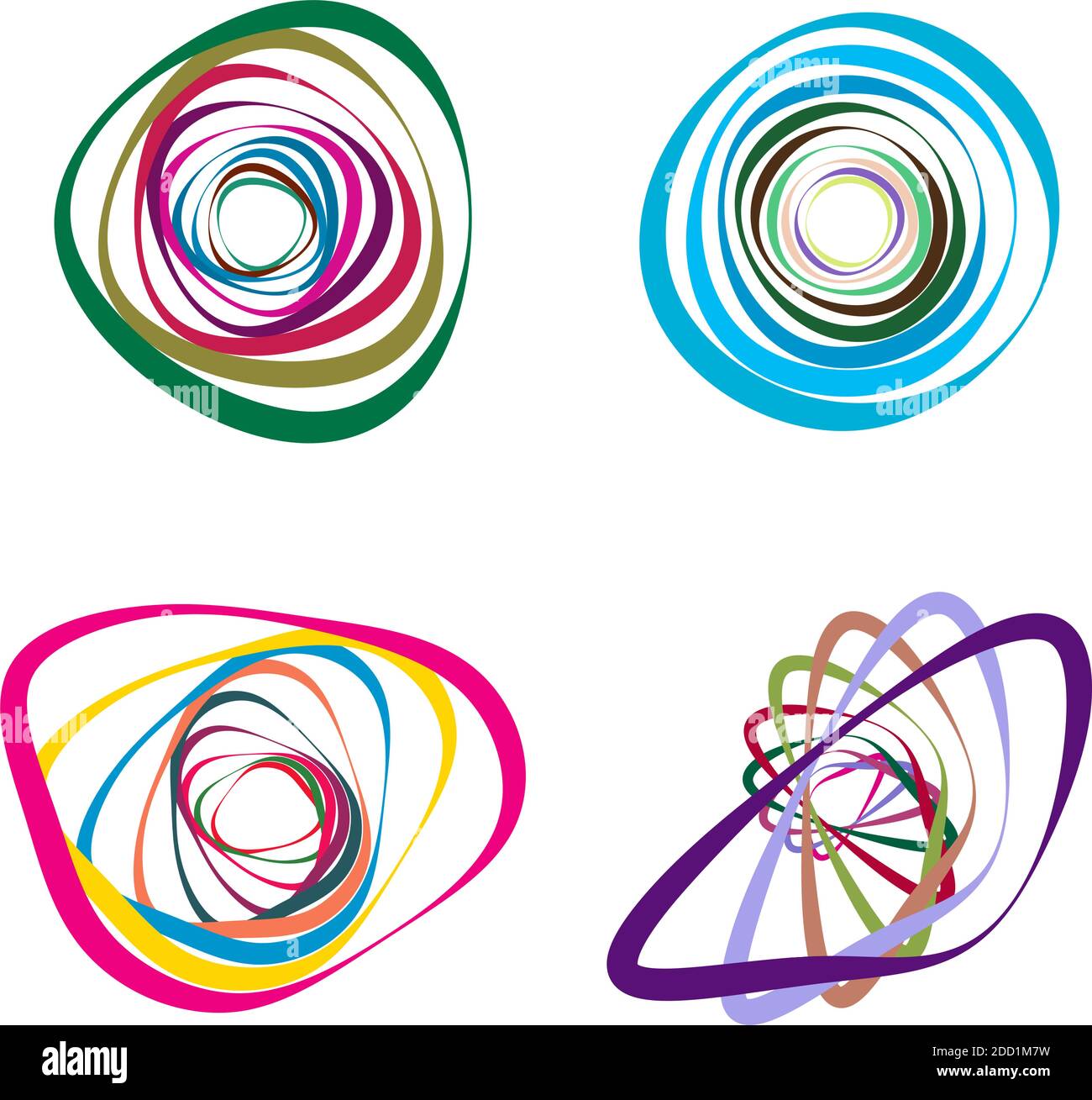 Spiral, swirl, twirl element set. Abstract vector – Stock vector ...