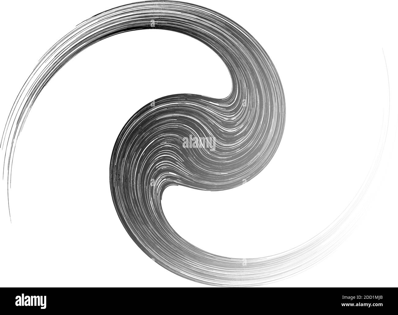 Cycle design element with contort, spin effect. Abstract swerve circlet ...