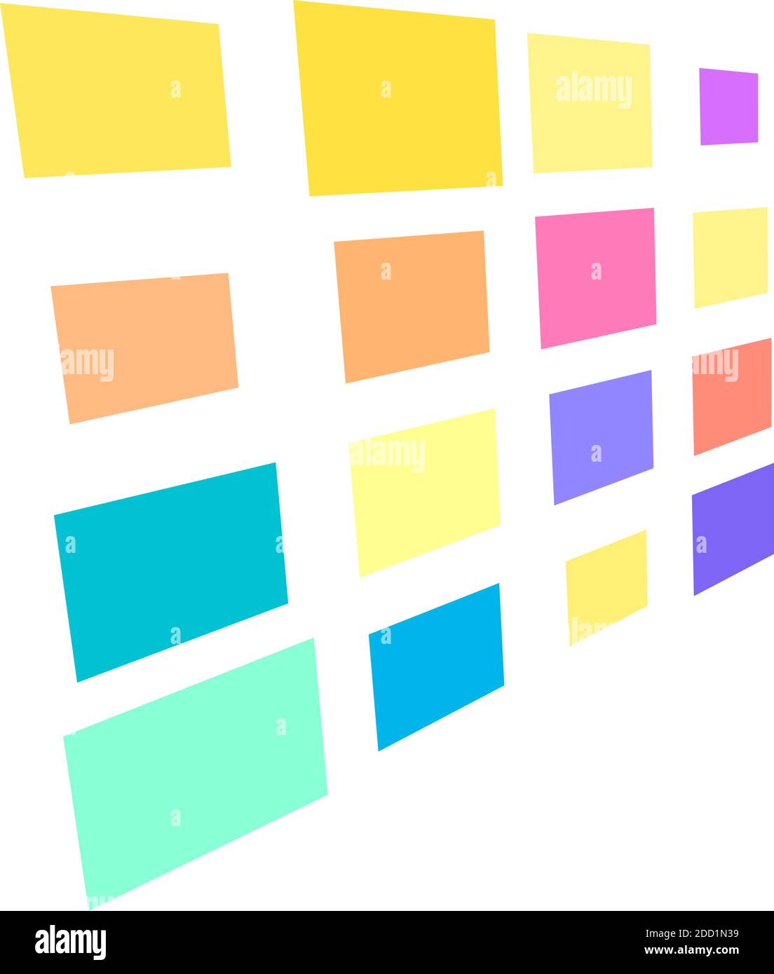 Tessellation, mosaic colorful, light colored squares, rectangles ...