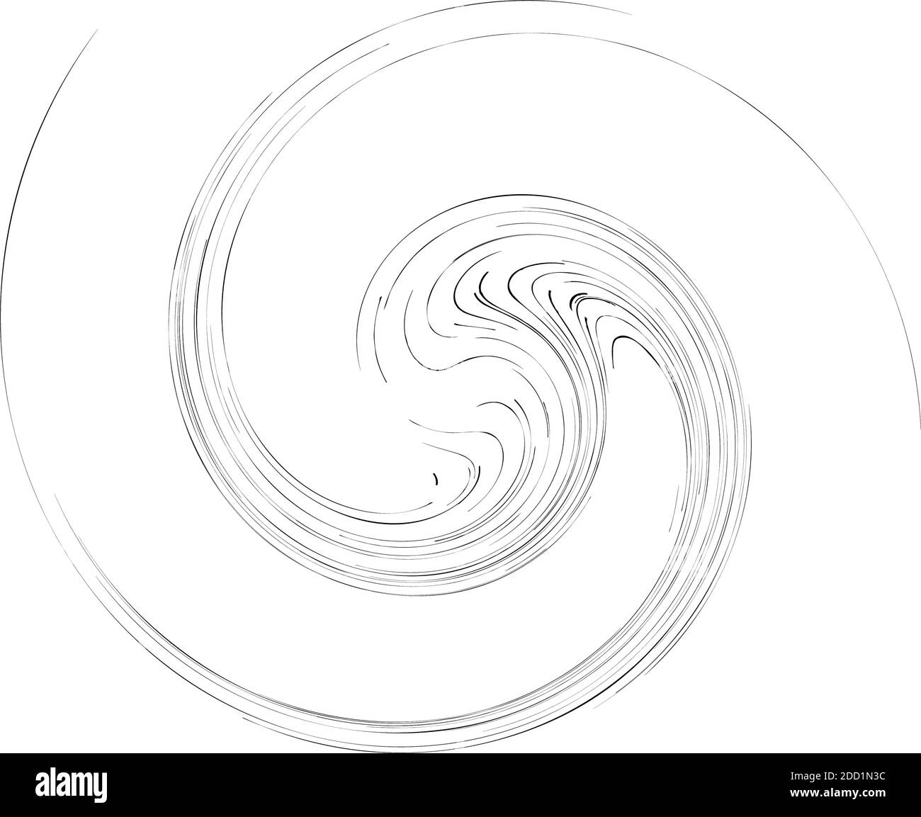 Cycle design element with contort, spin effect. Abstract swerve circlet ...