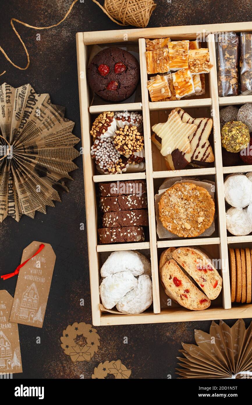 Christmas Shortbread Biscuits Cookies Assortment. Holiday Cookie Box ...