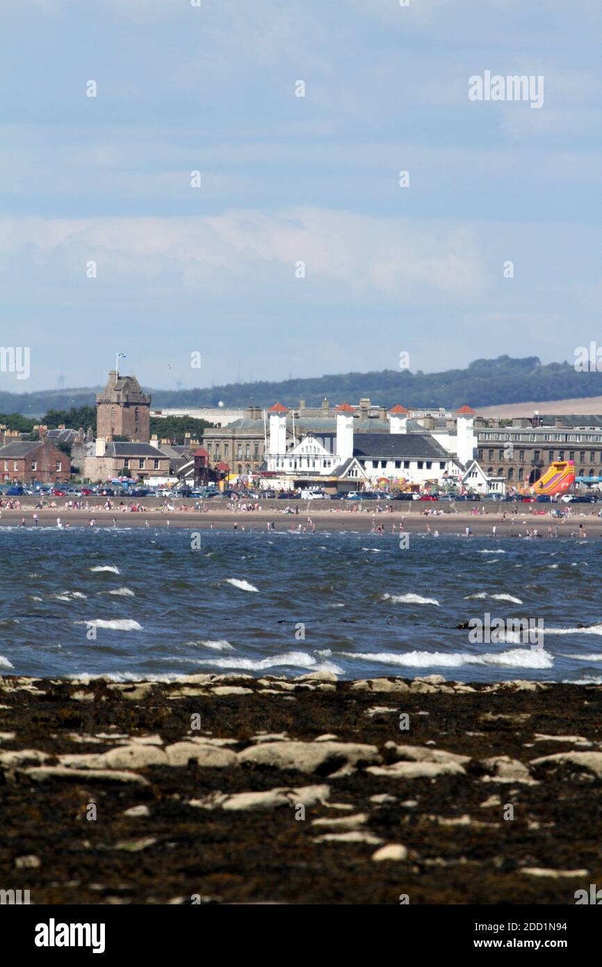 Ayr, South Ayrshire, Scotland, Uk. View across Ayr Bay from Greenan ...