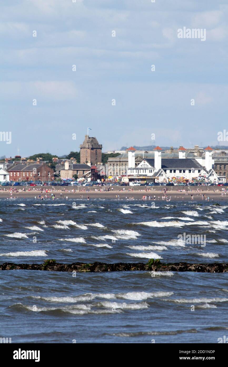 Ayr, South Ayrshire, Scotland, Uk. View across Ayr Bay from Greenan ...