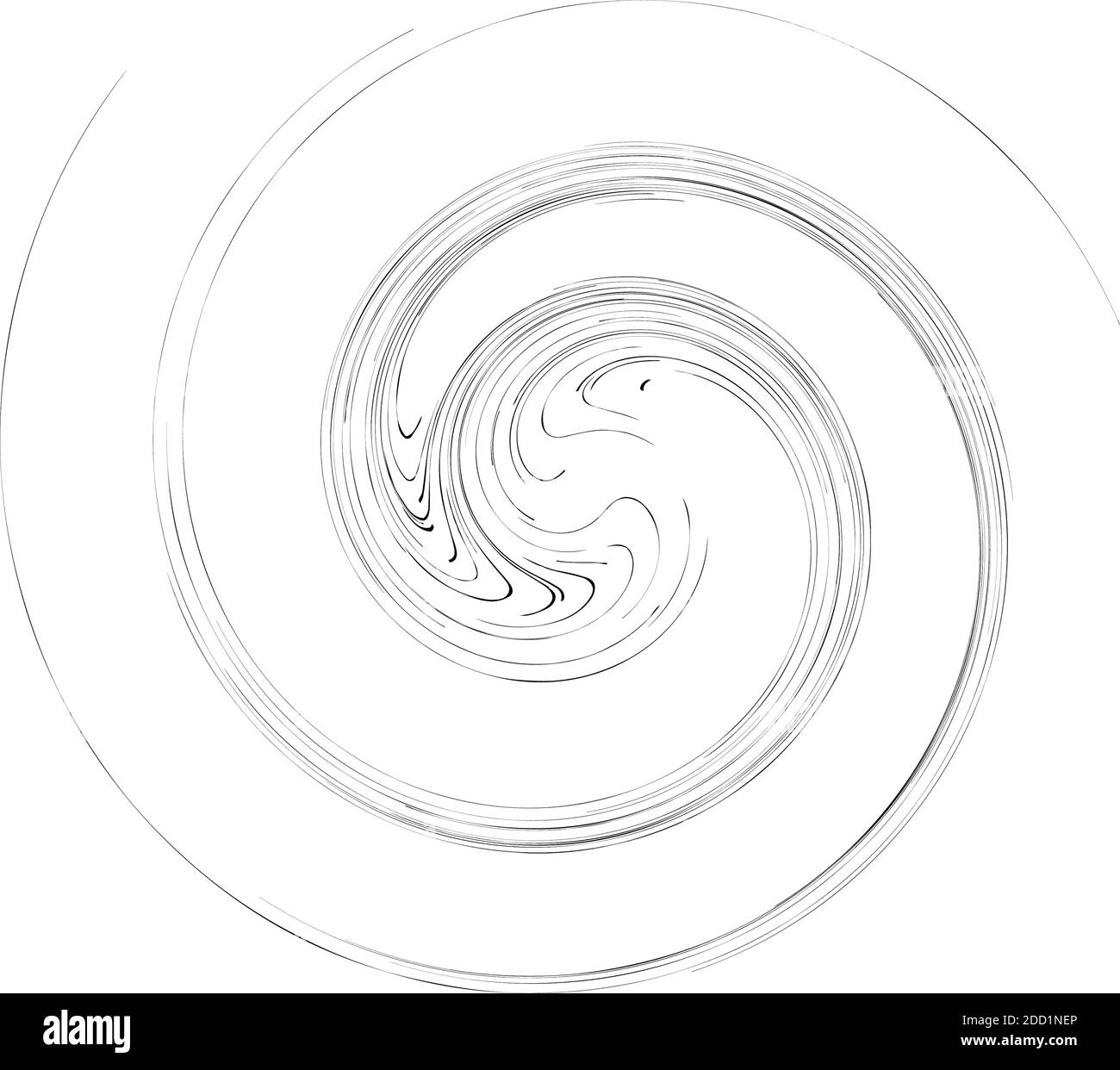 Cycle design element with contort, spin effect. Abstract swerve circlet ...