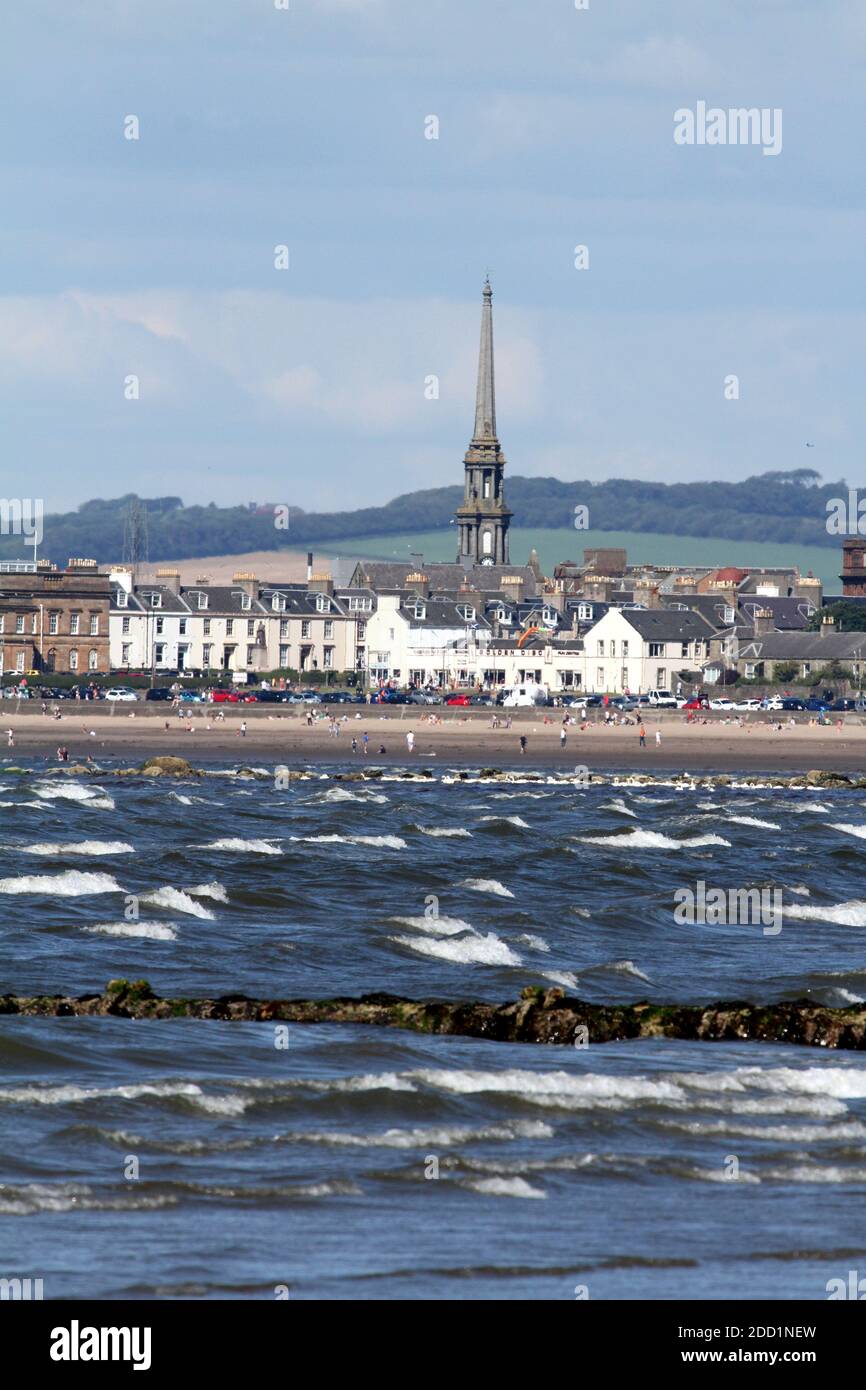 Ayr, South Ayrshire, Scotland, Uk. View across Ayr Bay from Greenan ...