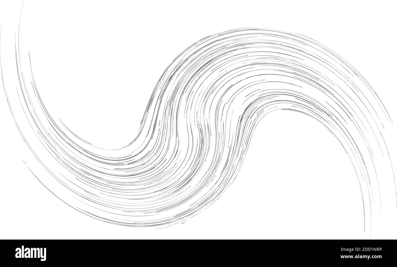 Cycle design element with contort, spin effect. Abstract swerve circlet ...