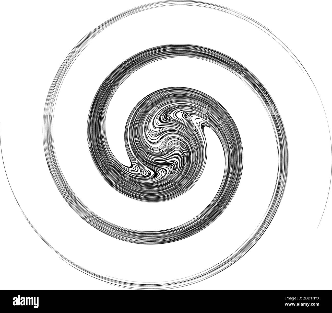 Cycle design element with contort, spin effect. Abstract swerve circlet ...