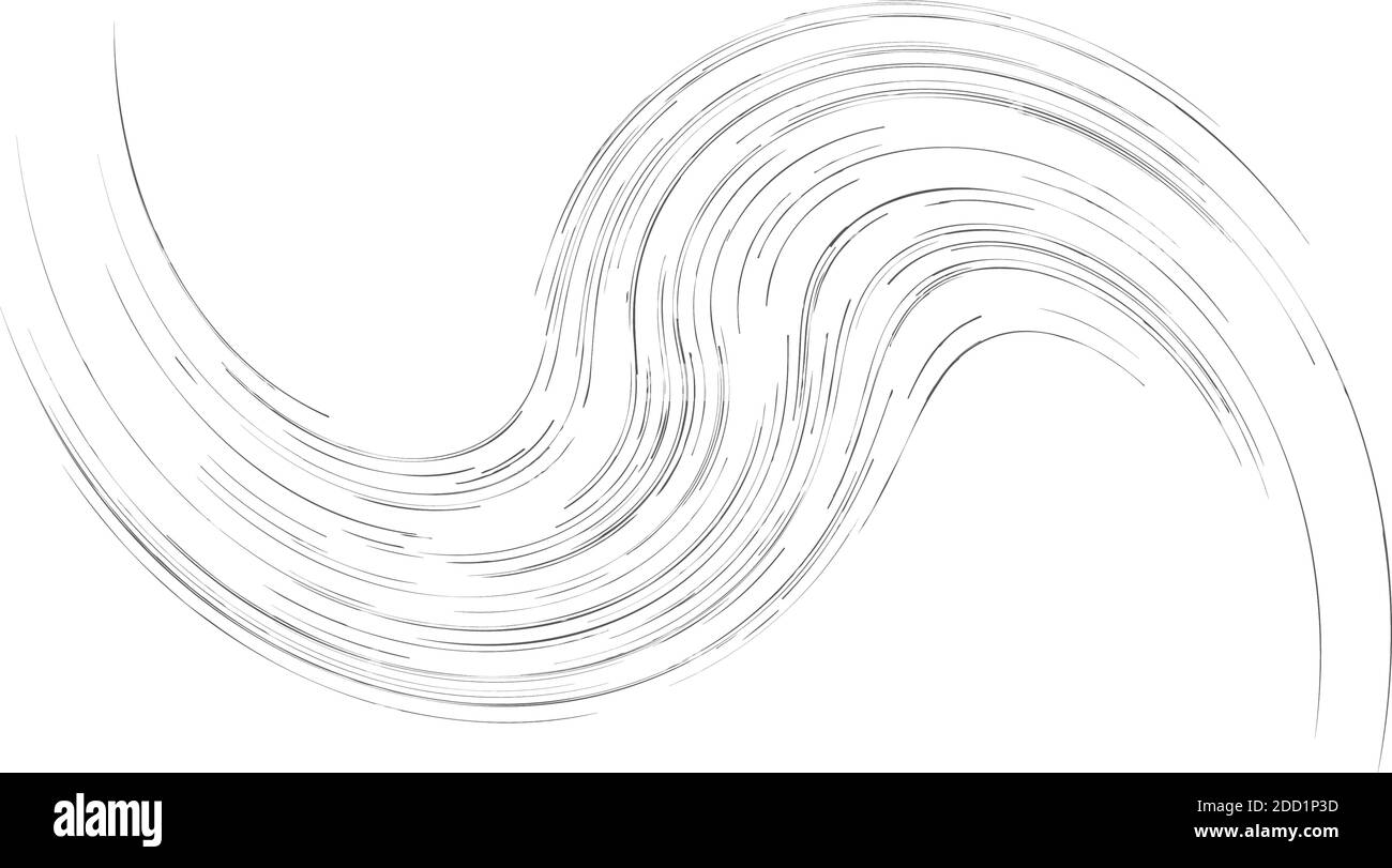 Cycle design element with contort, spin effect. Abstract swerve circlet ...