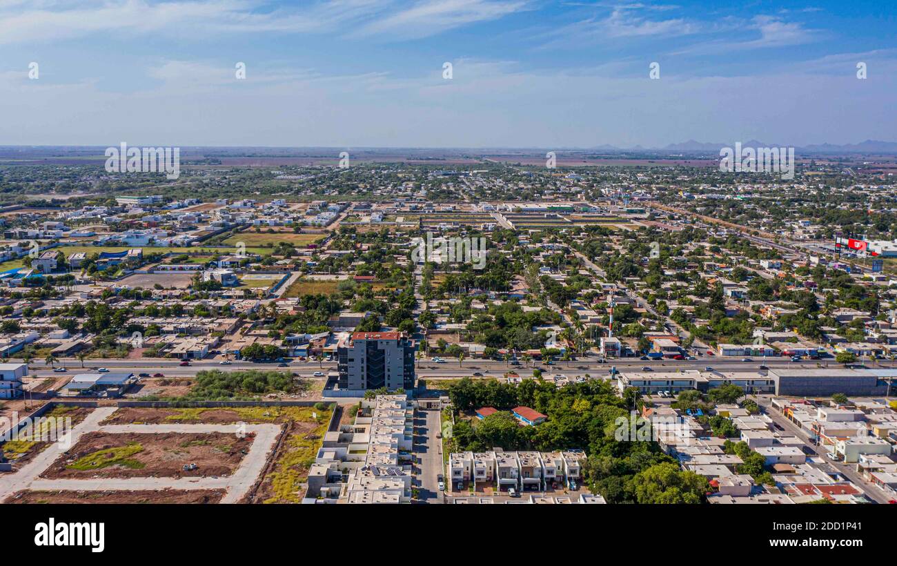 Aerial view of Los Mochis, Sinaloa. City Los Mochis, Mexico (Photo by ...