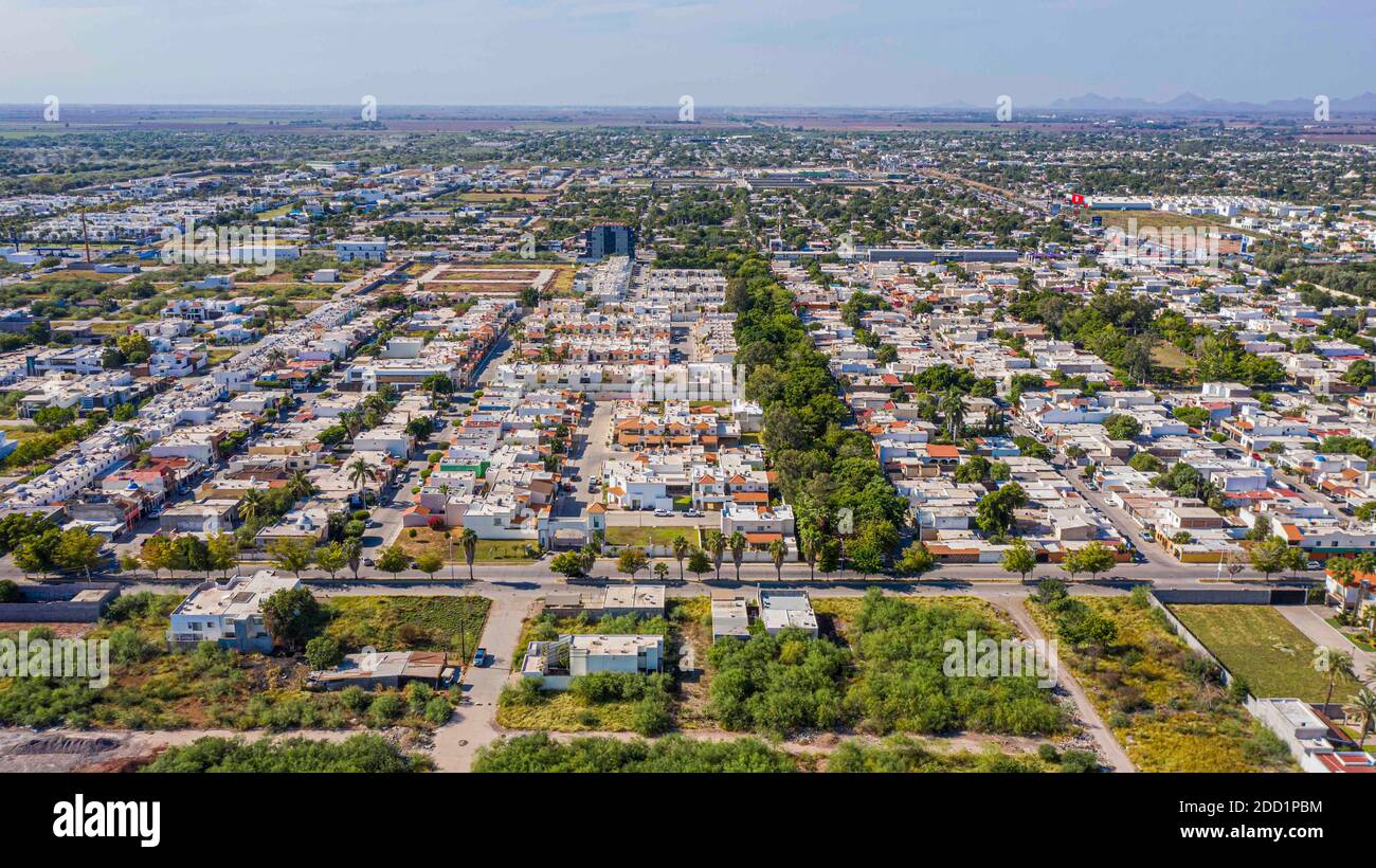 Aerial view of Los Mochis, Sinaloa. City Los Mochis, Mexico (Photo by ...
